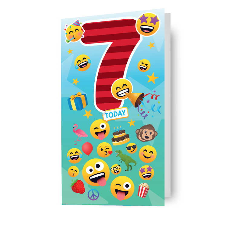 JoyPixels Official 7 Year Old Birthday Card – Danilo Promotions
