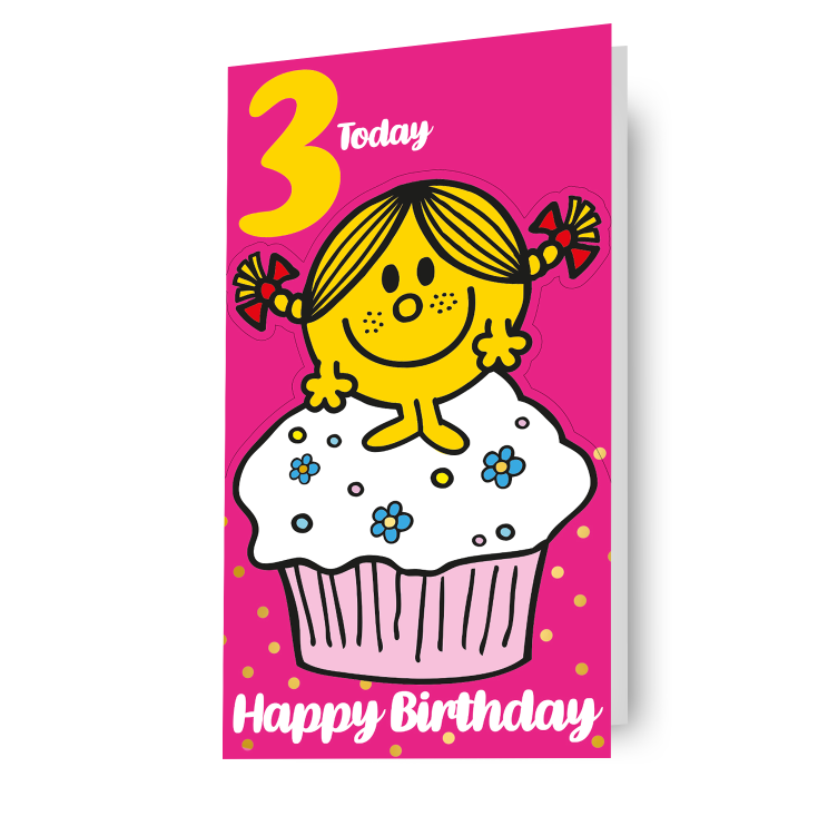 Mr Men & Little Miss Age 3 Birthday Card – Danilo Promotions