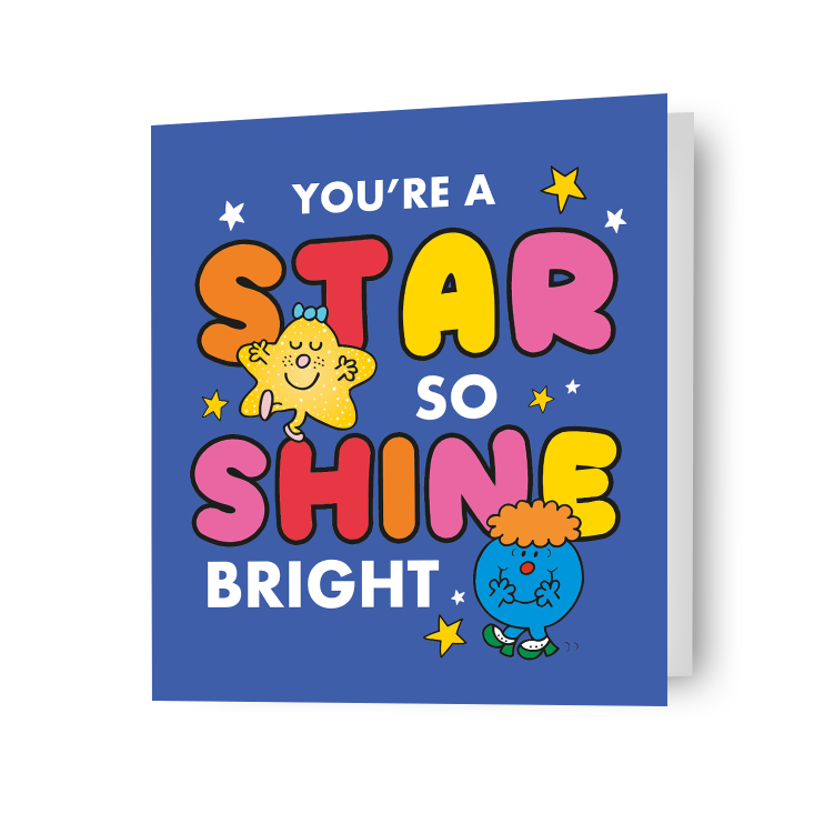 Mr Men & Little Miss 'You're A Star So Shine Bright' Blank Card ...