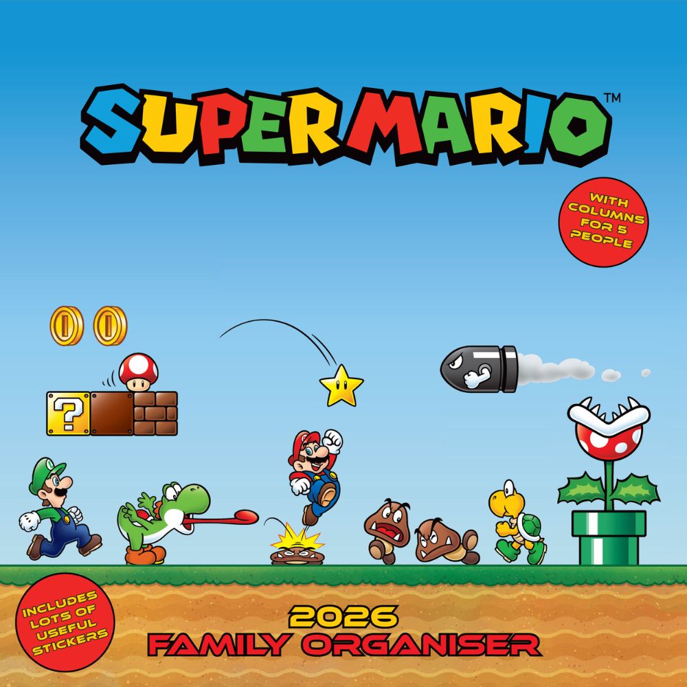 SUPER MARIO 2026 FAMILY ORGANISER CALENDAR – Danilo Promotions