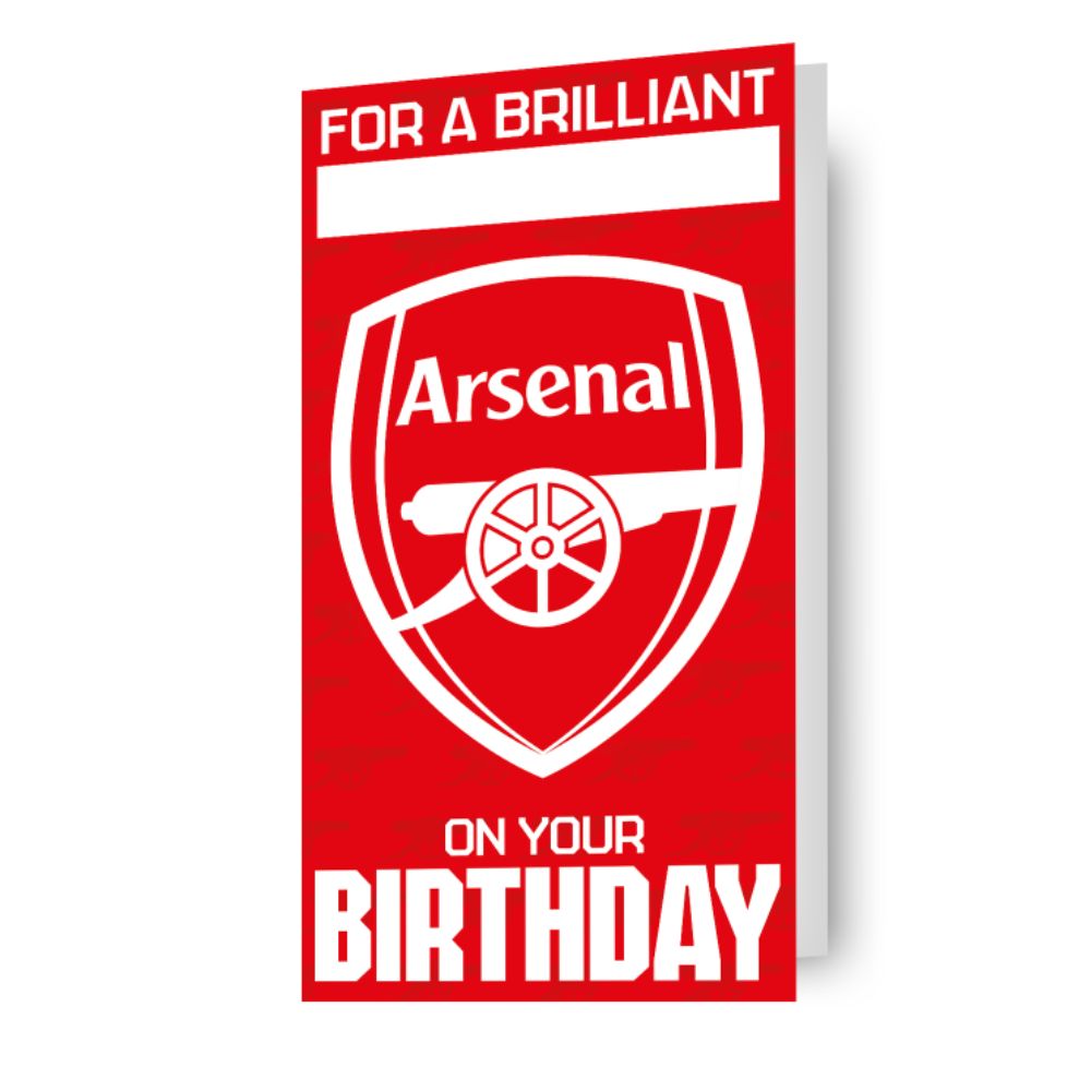 Arsenal FC Personalised Birthday Card With Sticker Sheet – Danilo ...