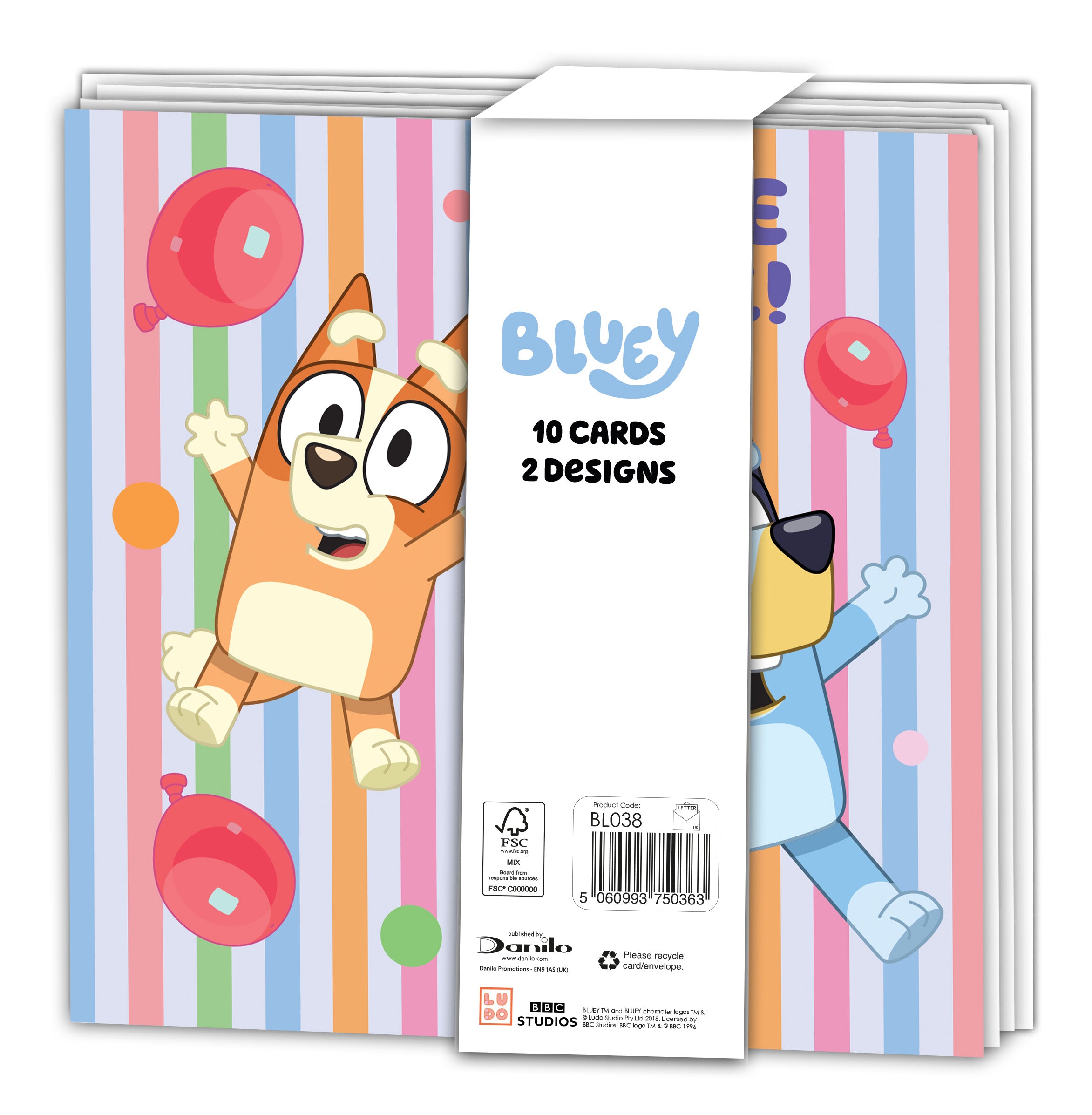 Bluey Multipack of 10 Cards – Danilo Promotions