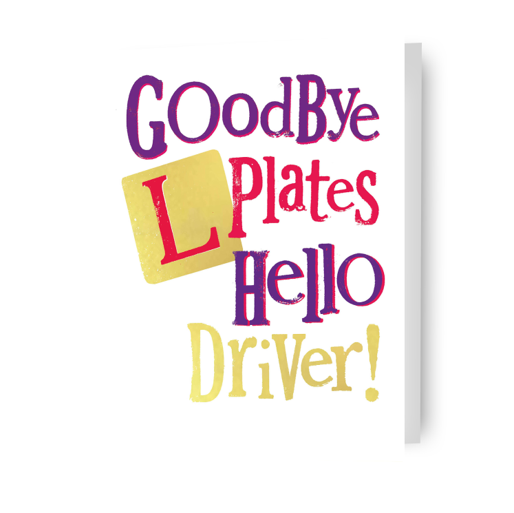 Brightside 'Goodbye L Plates Hello Driver' Passed Driving Test Card ...