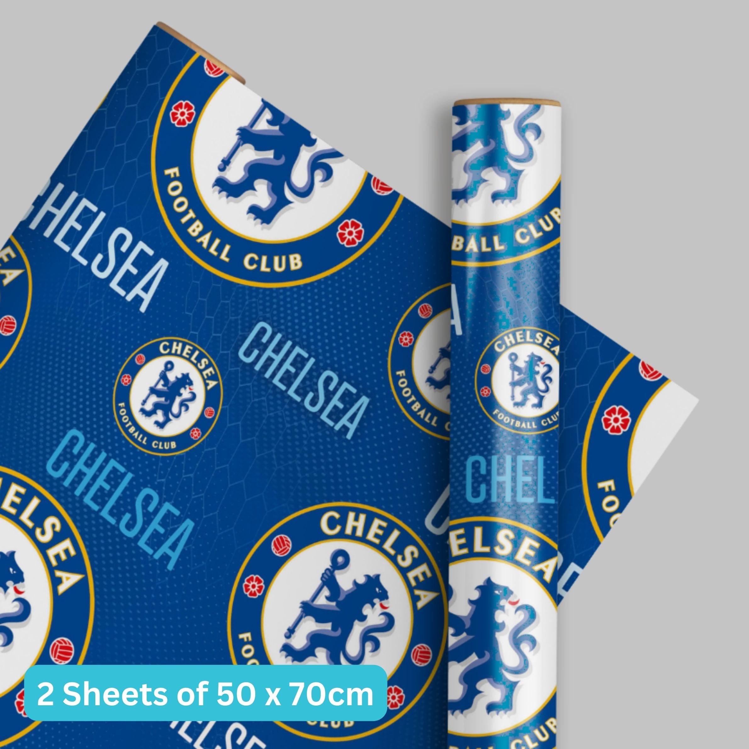 Chelsea FC 2 Sheets & 2 Tags Gift Wrap – Danilo Promotions