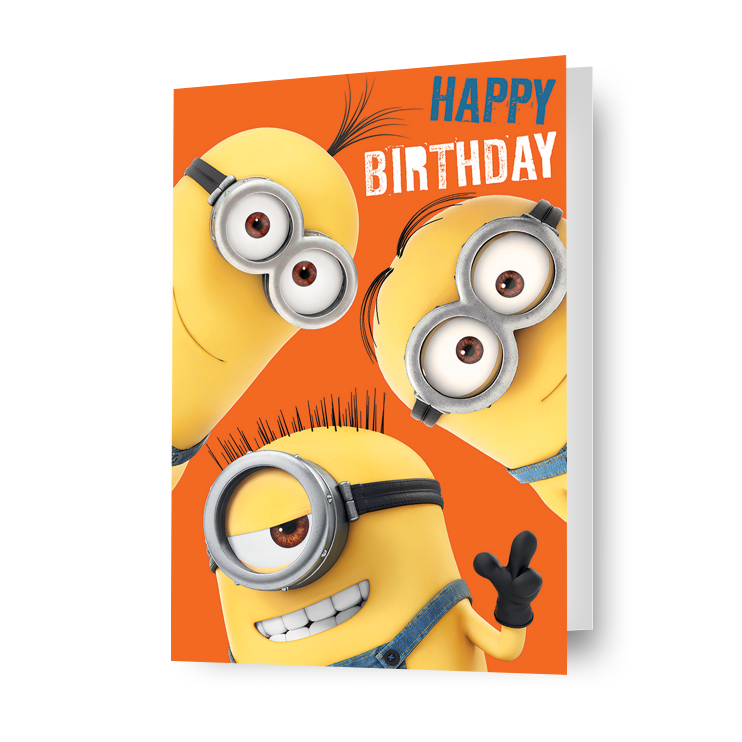 Despicable Me Minions Height Chart Pop Up Birthday Card – Danilo Promotions