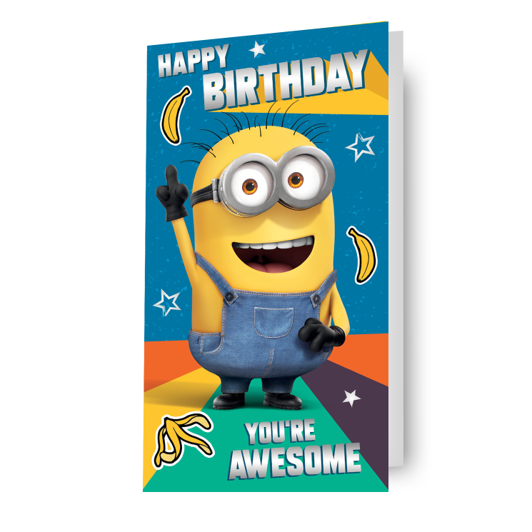 Despicable Me Minions 'Awesome' Birthday Card – Danilo Promotions