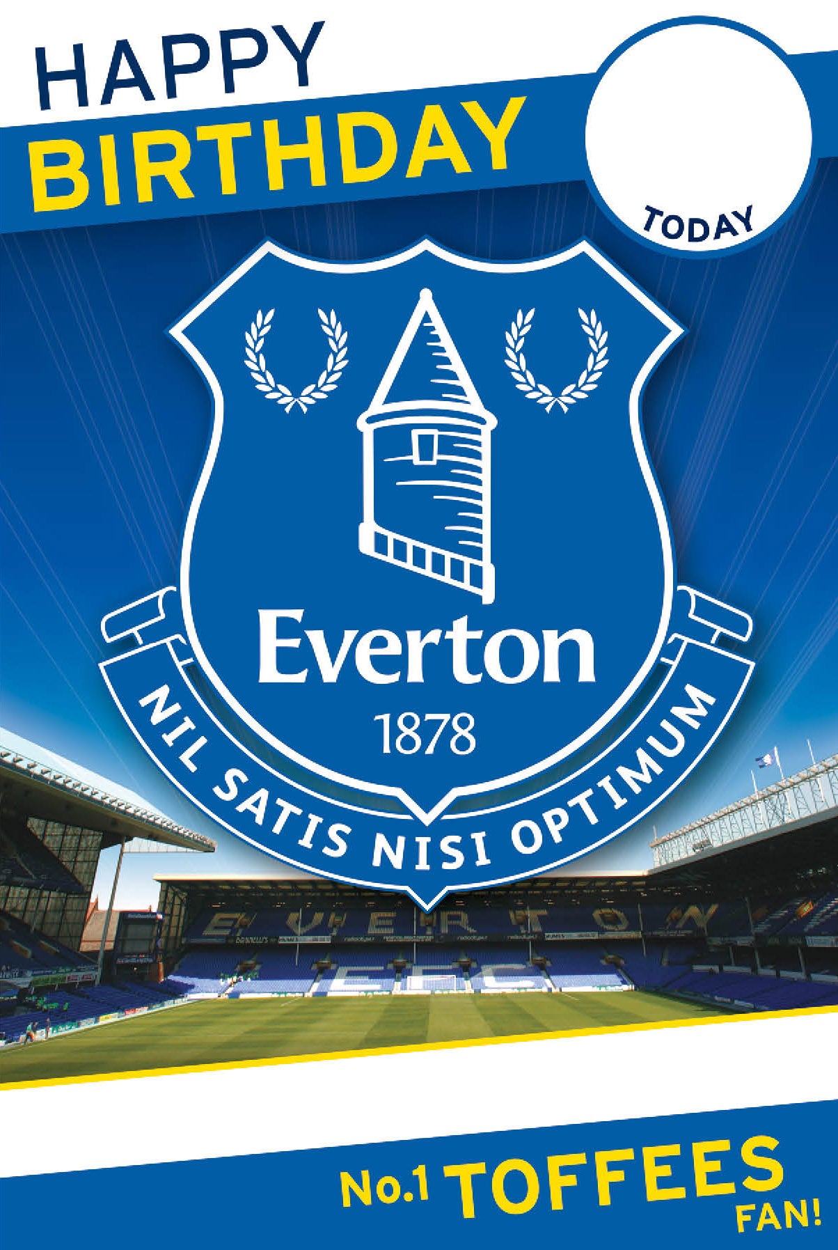 Everton FC Birthday Card, Personalise with Sticker Sheet – Danilo ...