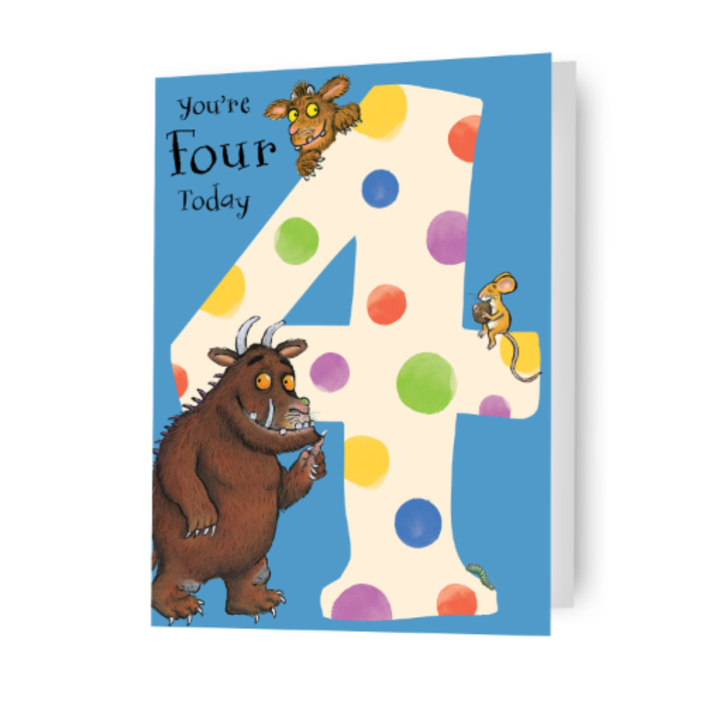 The Gruffalo Age 4 Birthday Card – Danilo Promotions