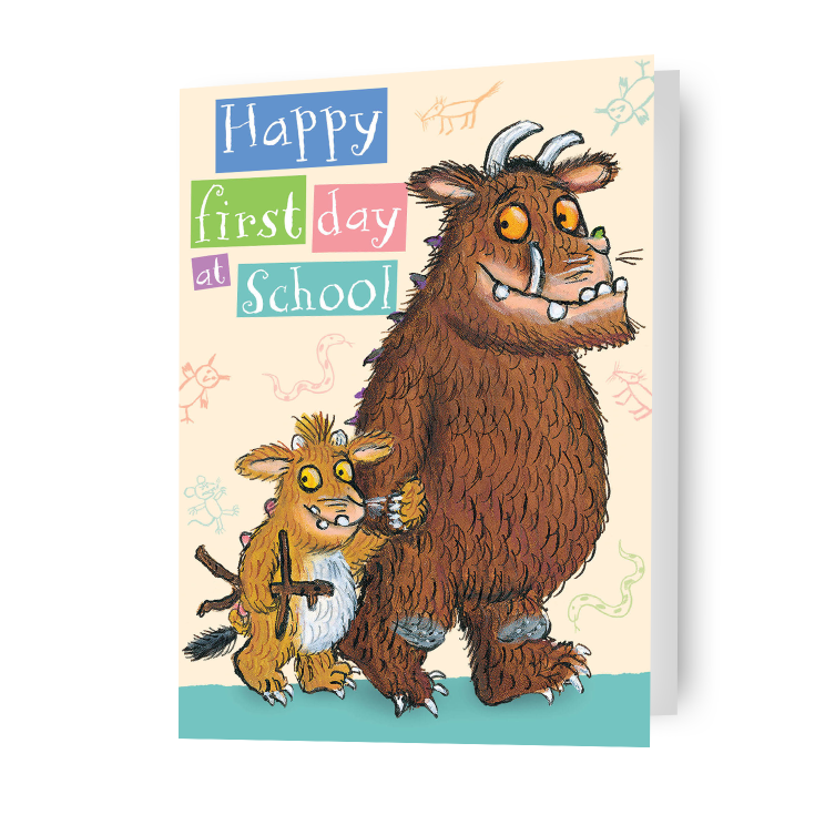 The Gruffalo 'Happy First Day At School' Card – Danilo Promotions