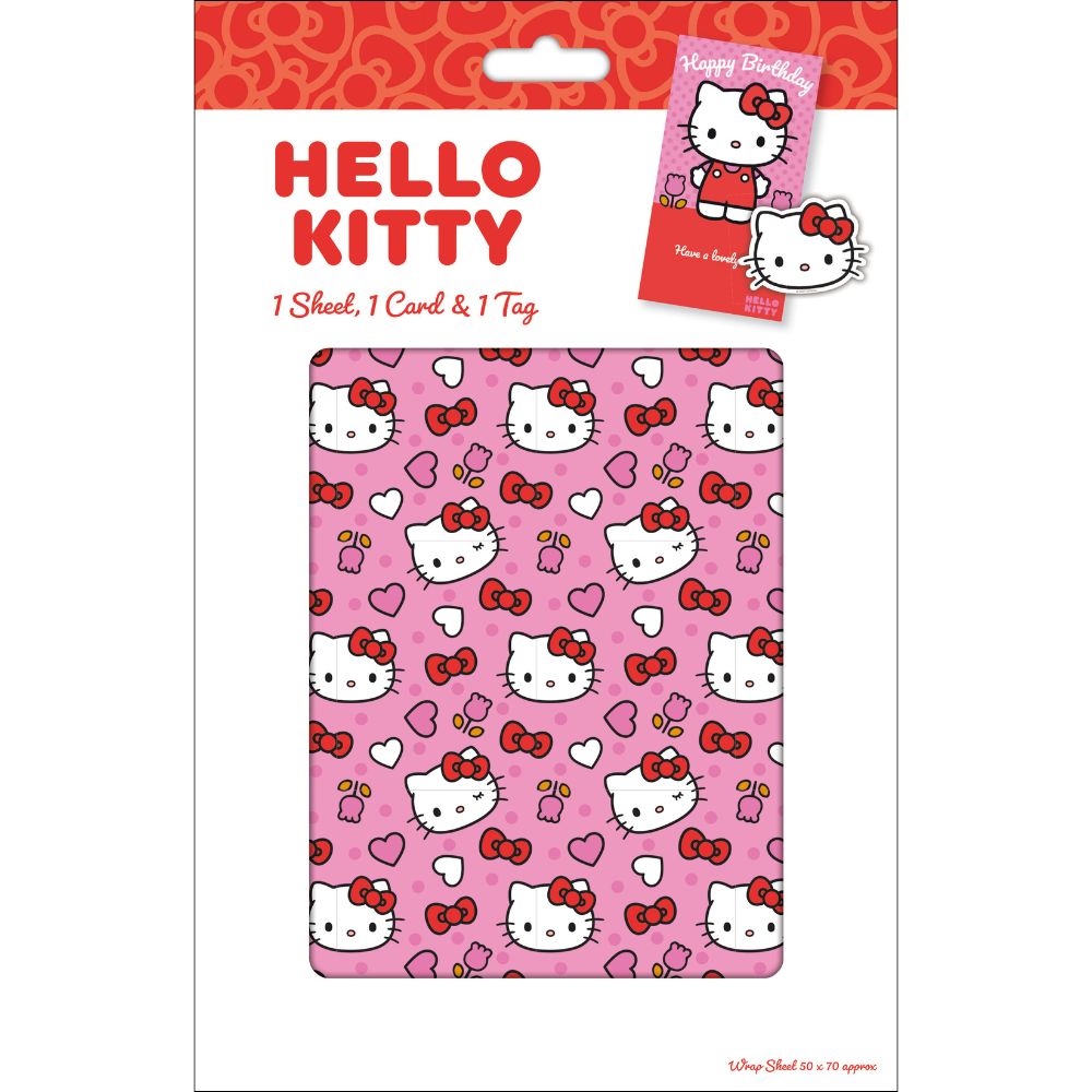 Hello Kitty 1 Sheet, 1 Tag, 1 Card Pack – Danilo Promotions