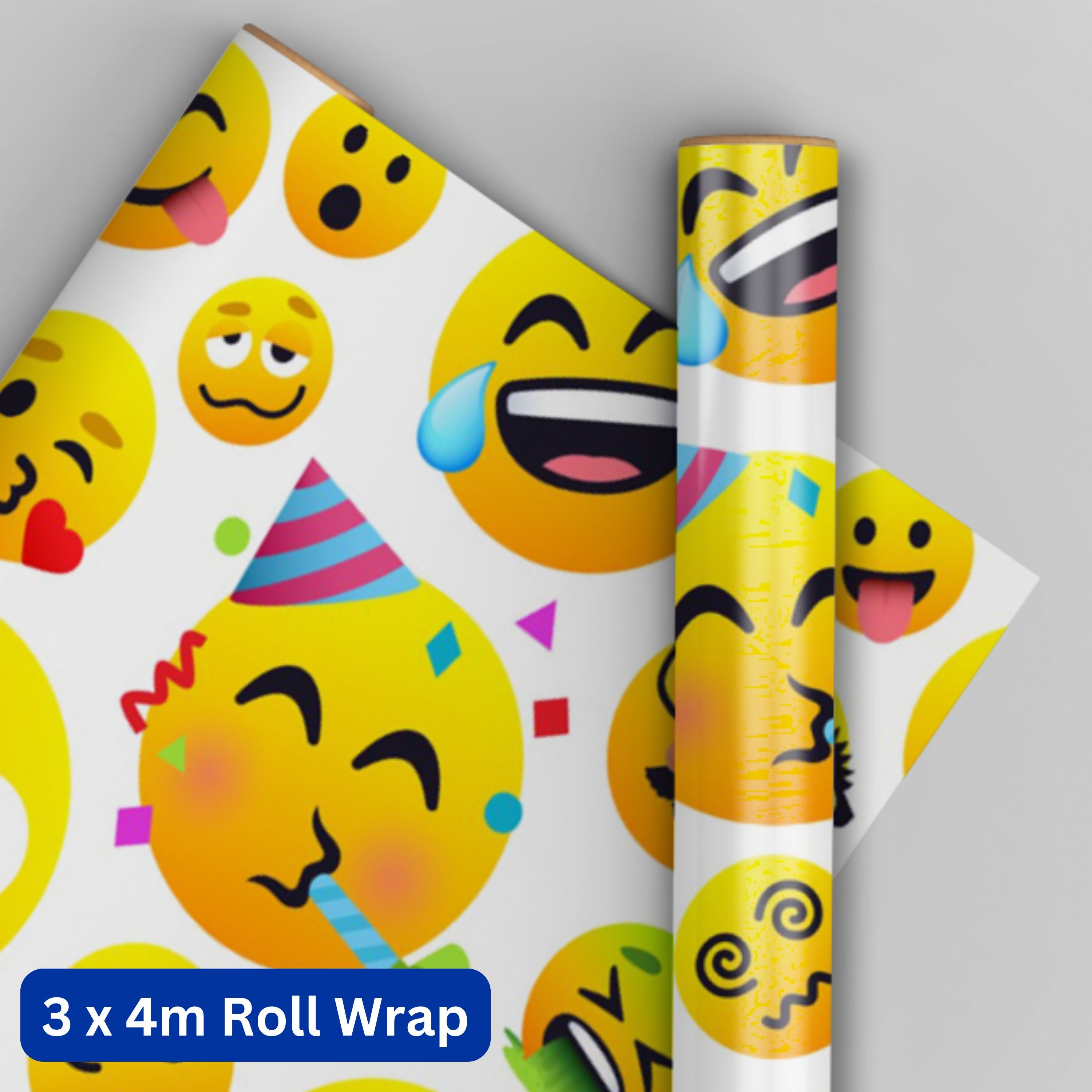 JoyPixels Emoji 4m Roll Wrapping Paper - 3 Pack Bundle – Danilo Promotions