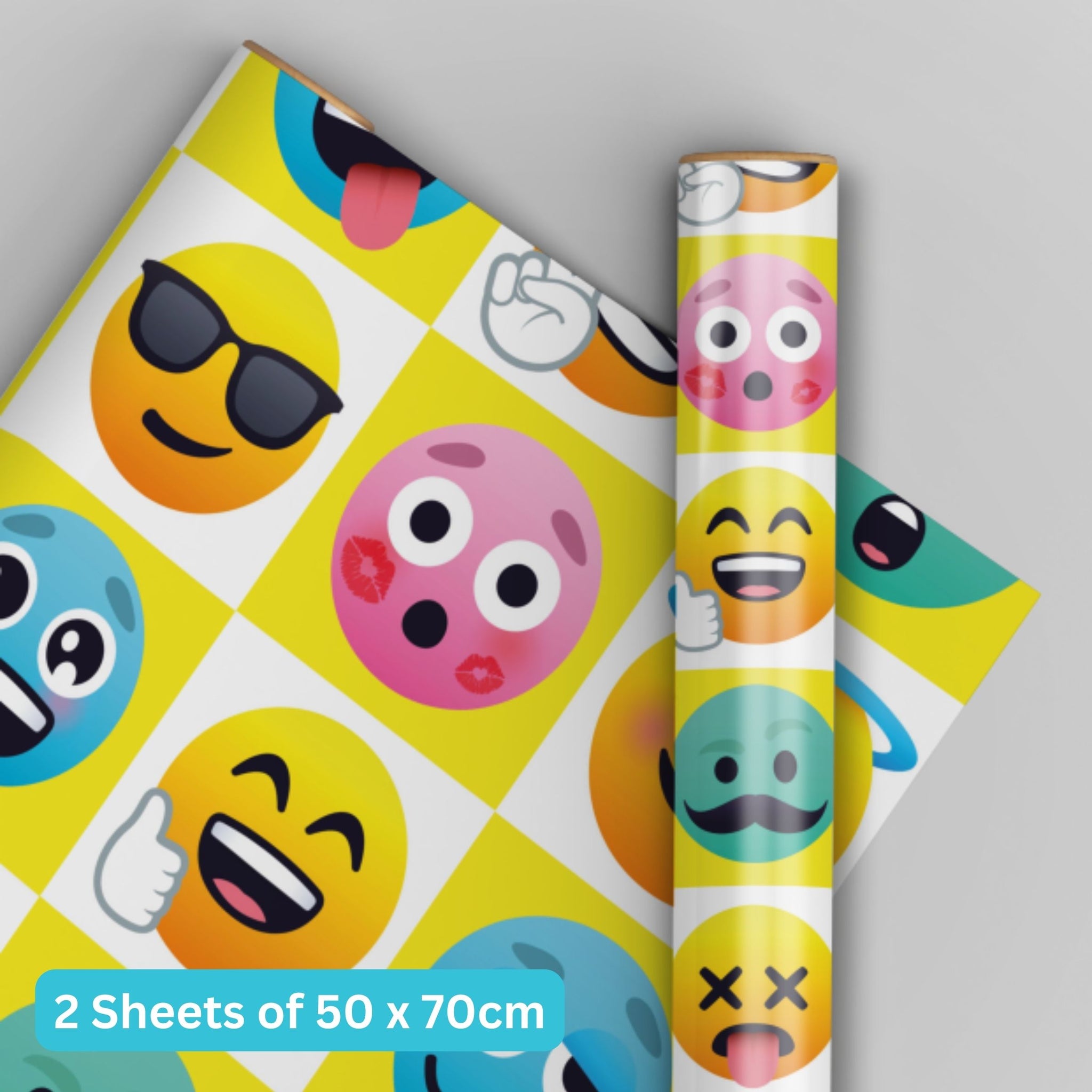 JoyPixels Emoji 2 Sheets & 2 Tags Wrapping Paper – Danilo Promotions