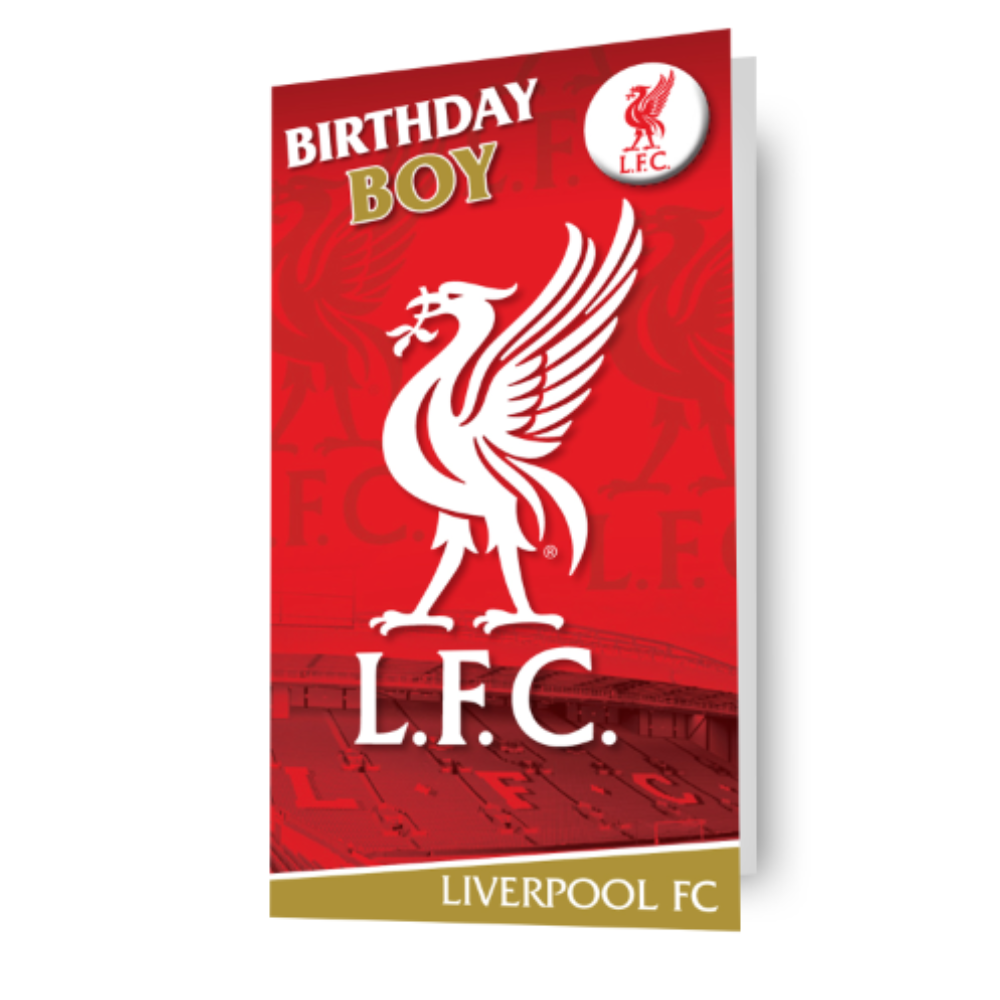 Liverpool FC Birthday Boy Card with Badge – Danilo Promotions