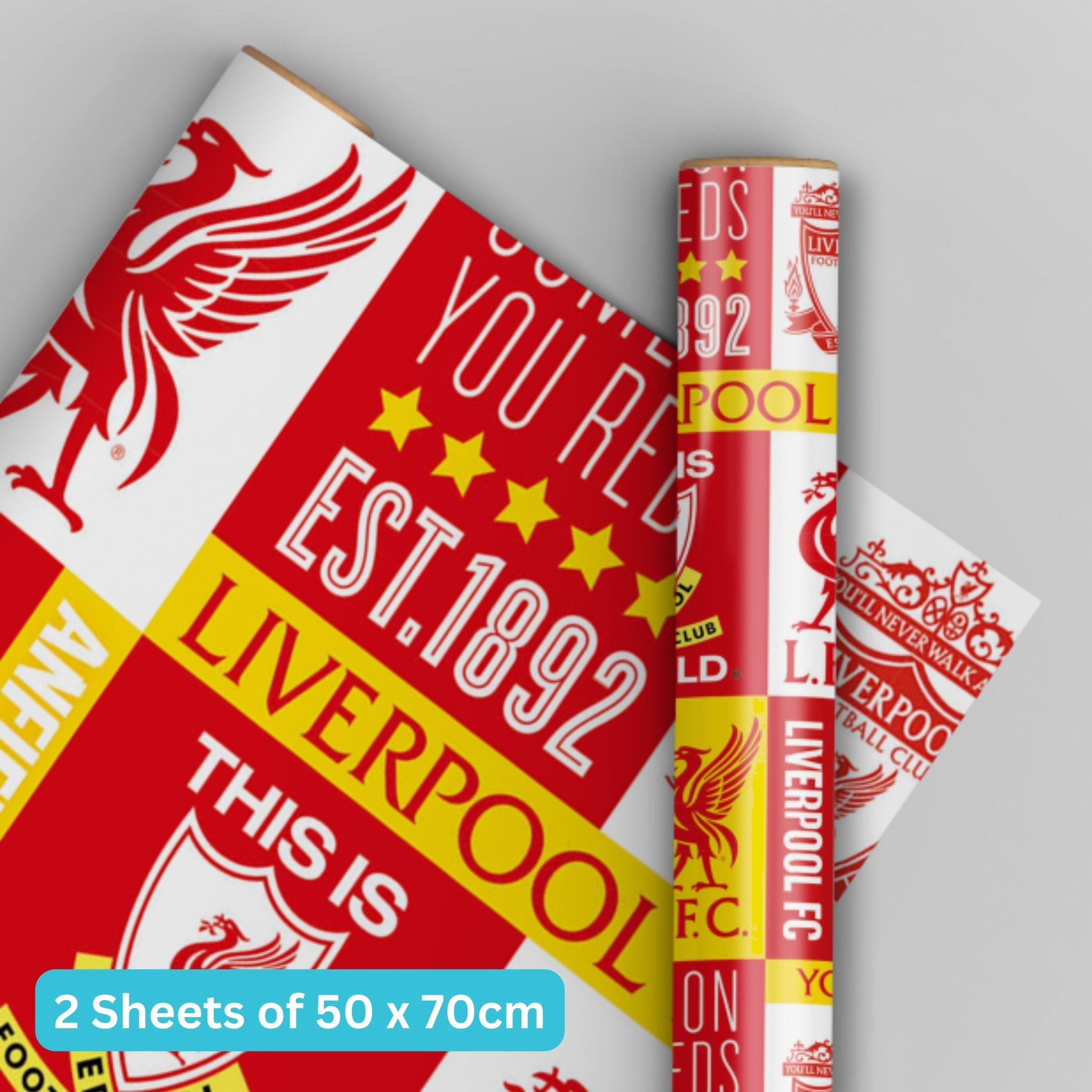 Liverpool Football Club Official Gift Wrap 2 Sheets & Tags – Danilo ...