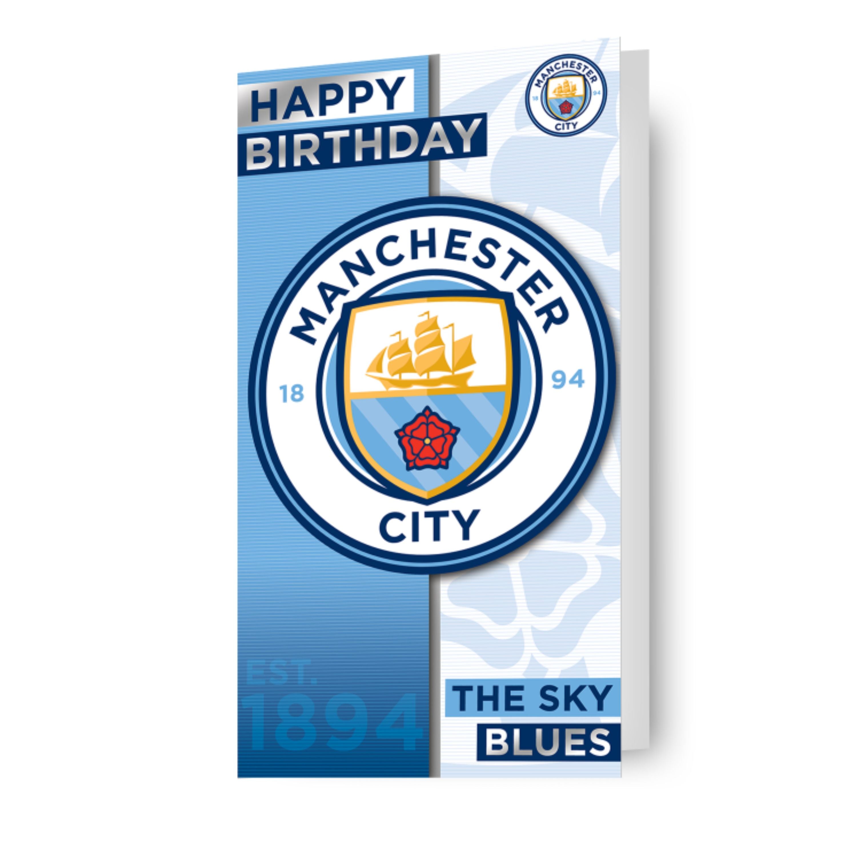 Manchester City Birthday Crest Card – Danilo Promotions