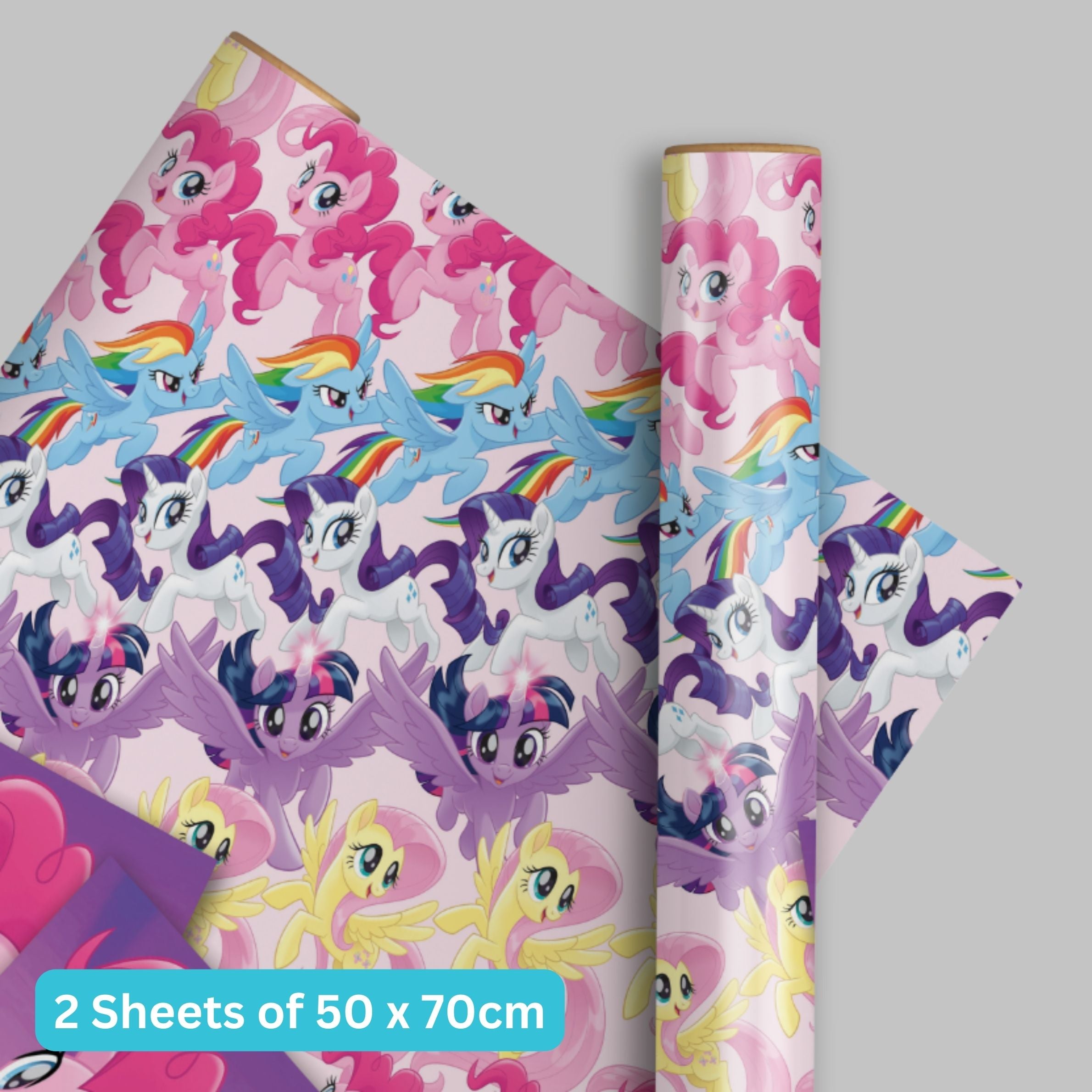 My Little Pony 2 Sheets & 2 Tags Gift Wrap – Danilo Promotions