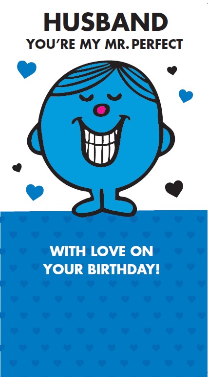 Mr Perfect Husband Birthday Card Mr Men & Little Miss – Danilo Promotions