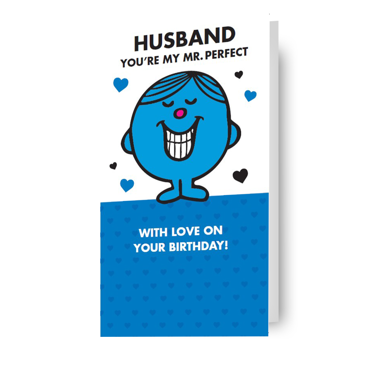 Mr Men & Little Miss 'Mr Perfect Husband' Birthday Card – Danilo Promotions