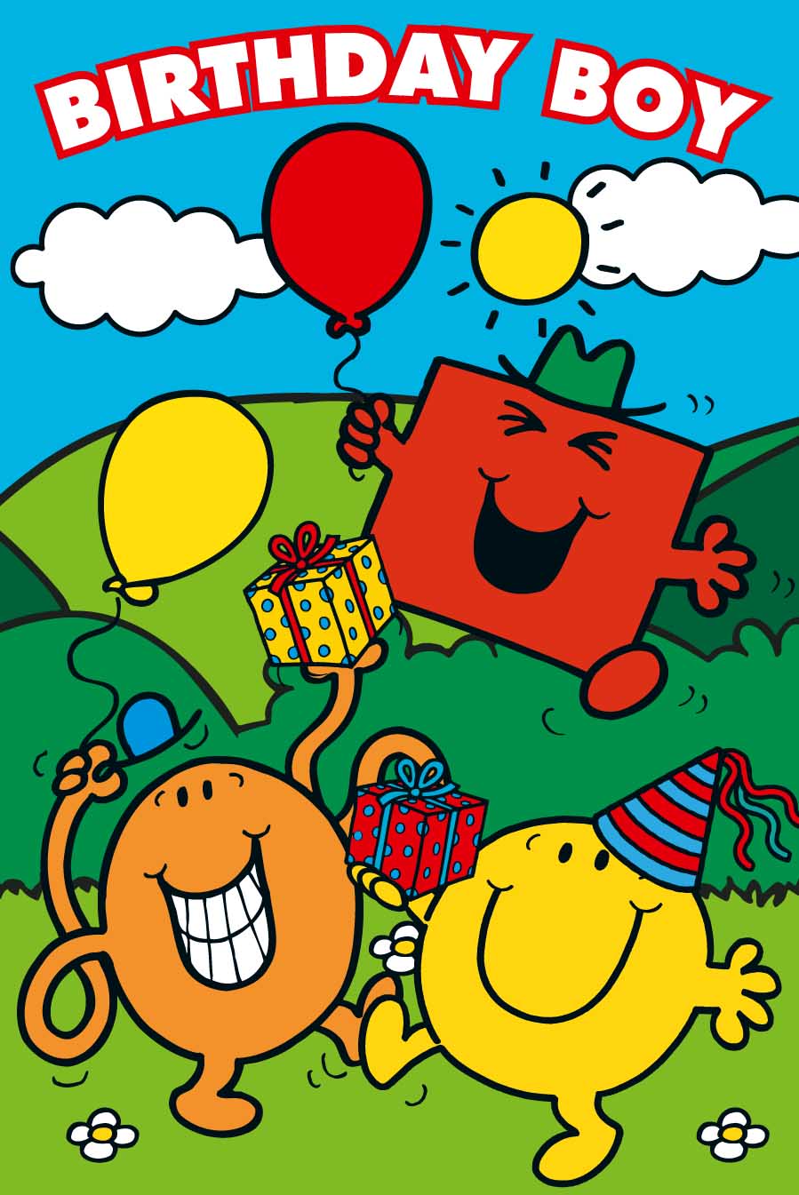 Birthday Boy Mr Men & Little Miss Birthday Card – Danilo Promotions