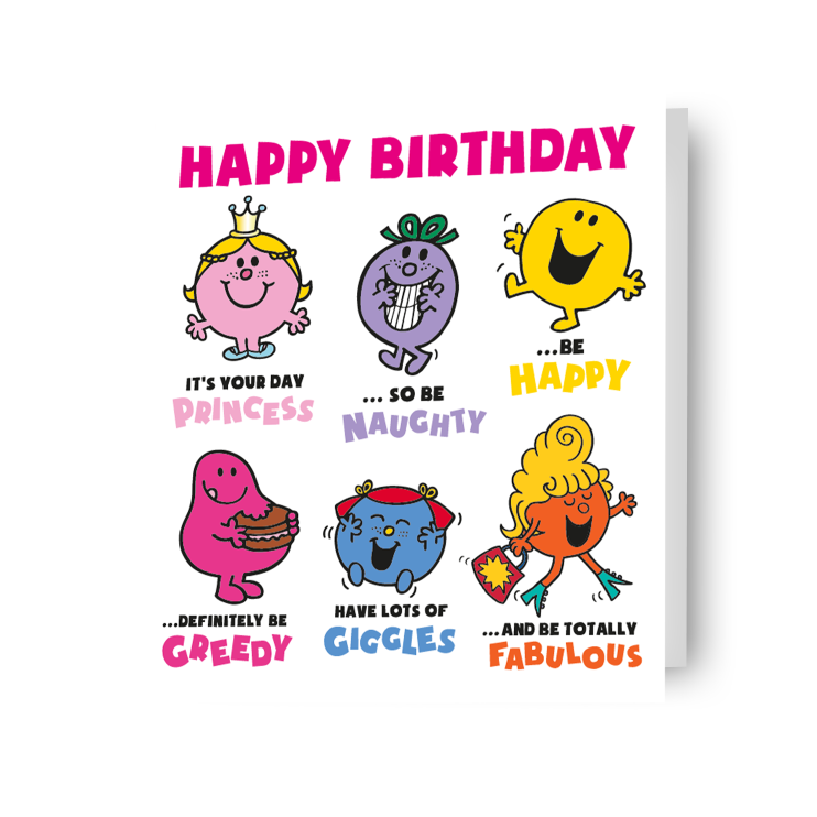 Mr Men & Little Miss Girls 'Happy Birthday' Card – Danilo Promotions