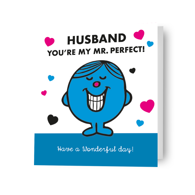 Mr Men & Little Miss 'Mr Perfect Husband' Birthday Card – Danilo Promotions