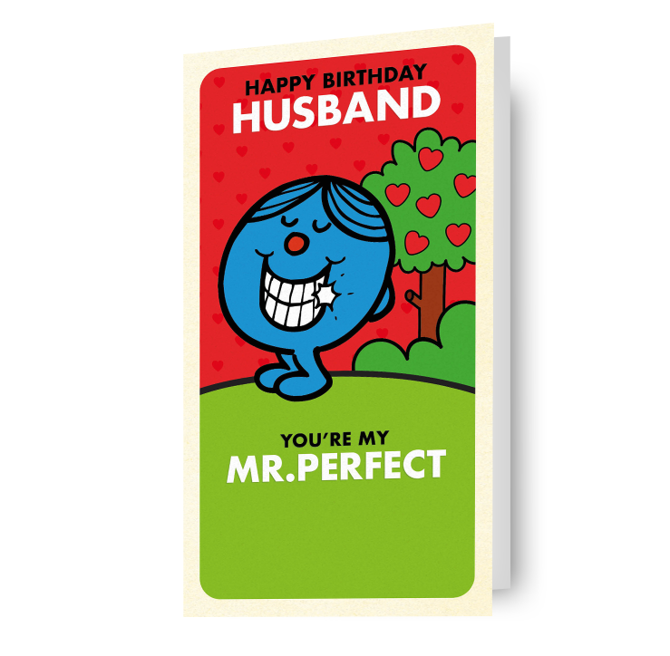 Mr Men & Little Miss 'Mr Perfect' Husband Birthday Card – Danilo Promotions