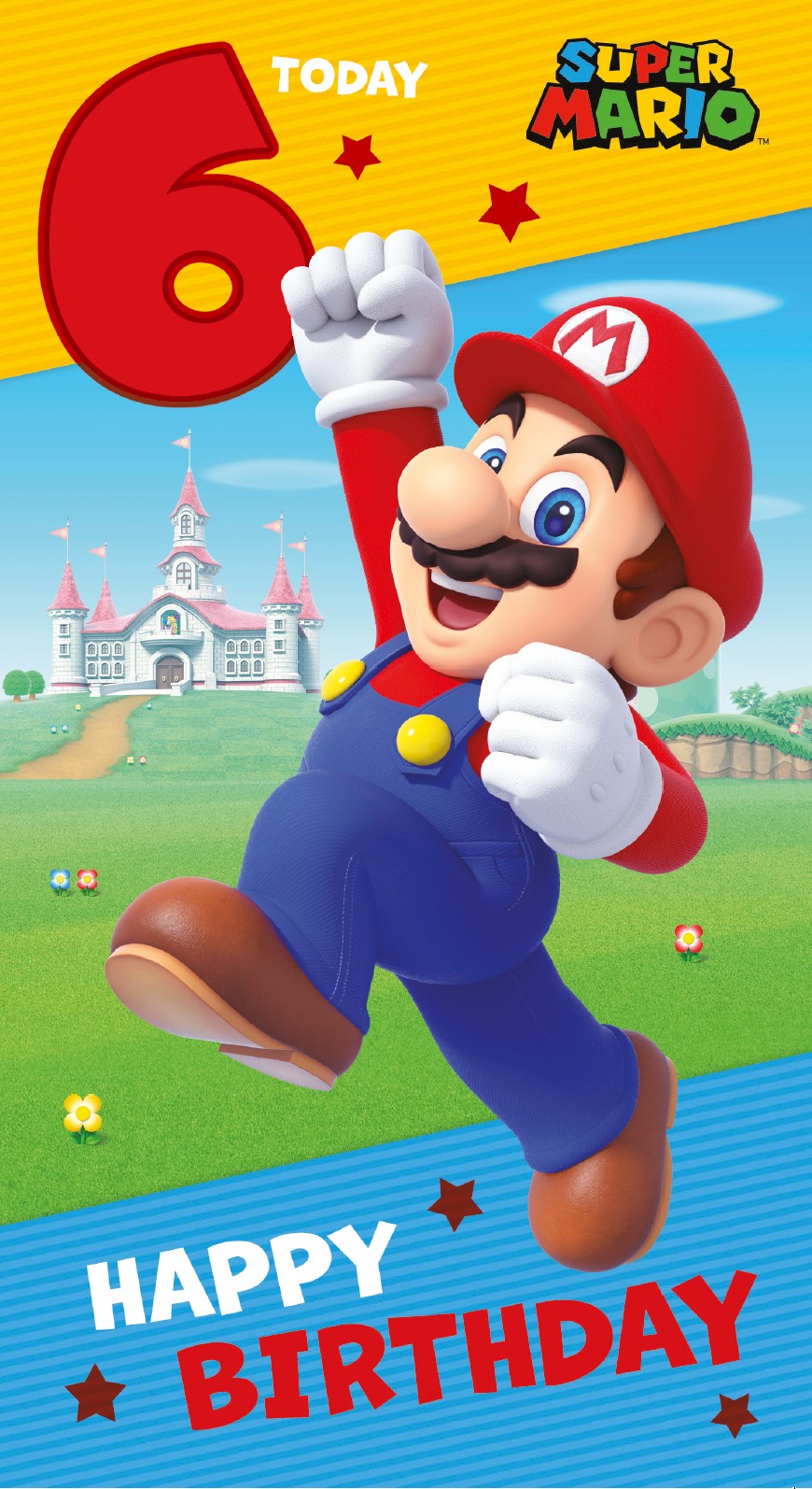 Super Mario Age 6 Birthday Card – Danilo Promotions