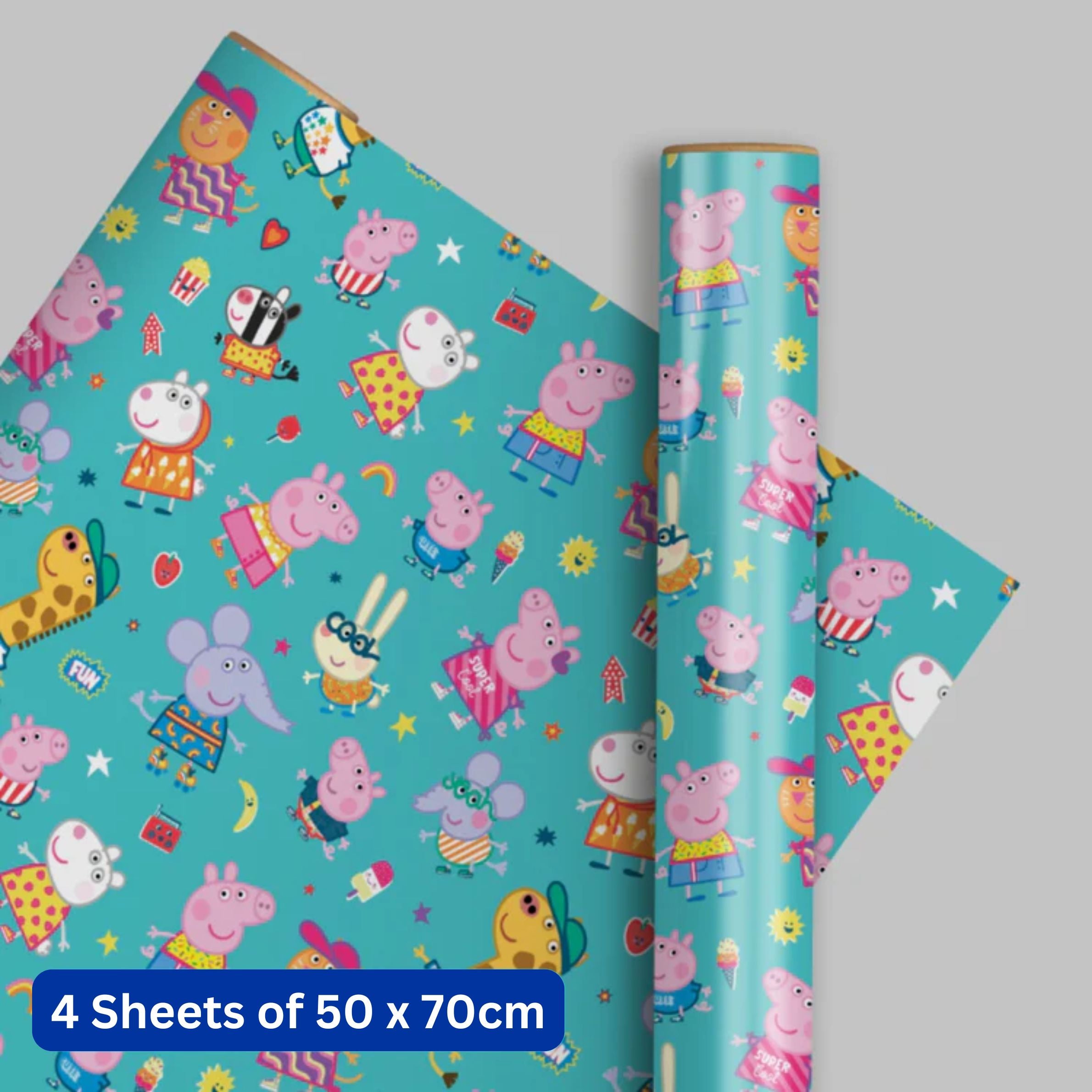 Peppa Pig 4 Sheets & 4 Tags Gift Wrap Bundle – Danilo Promotions