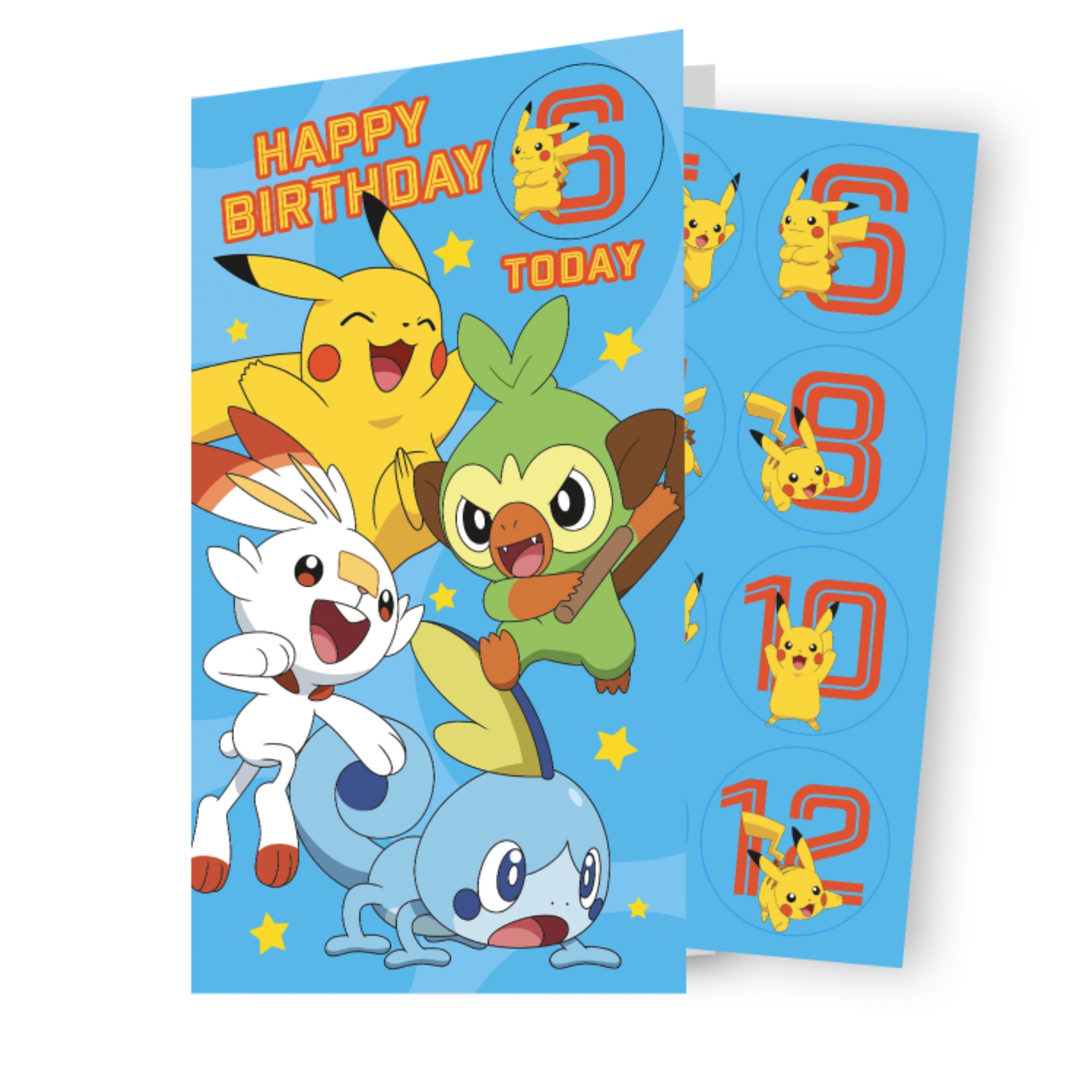 Pokemon Multi Ages 5-12 Sticker Birthday Card – Danilo Promotions