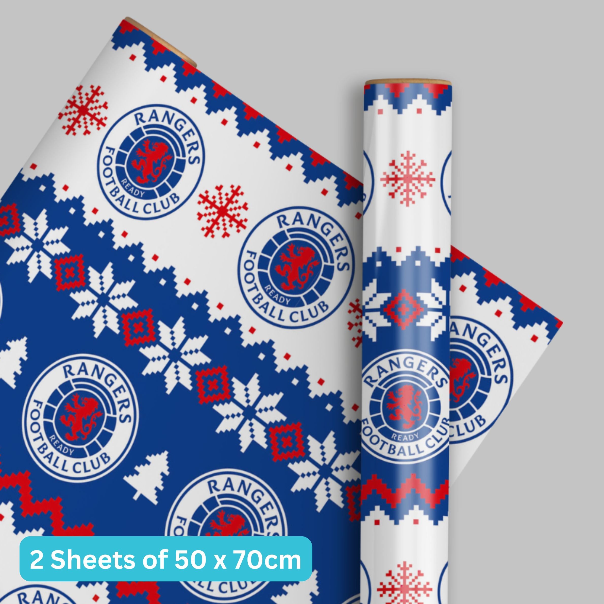 Glasgow Rangers FC Christmas 2 Sheets & 2 Tags Gift Wrap – Danilo ...