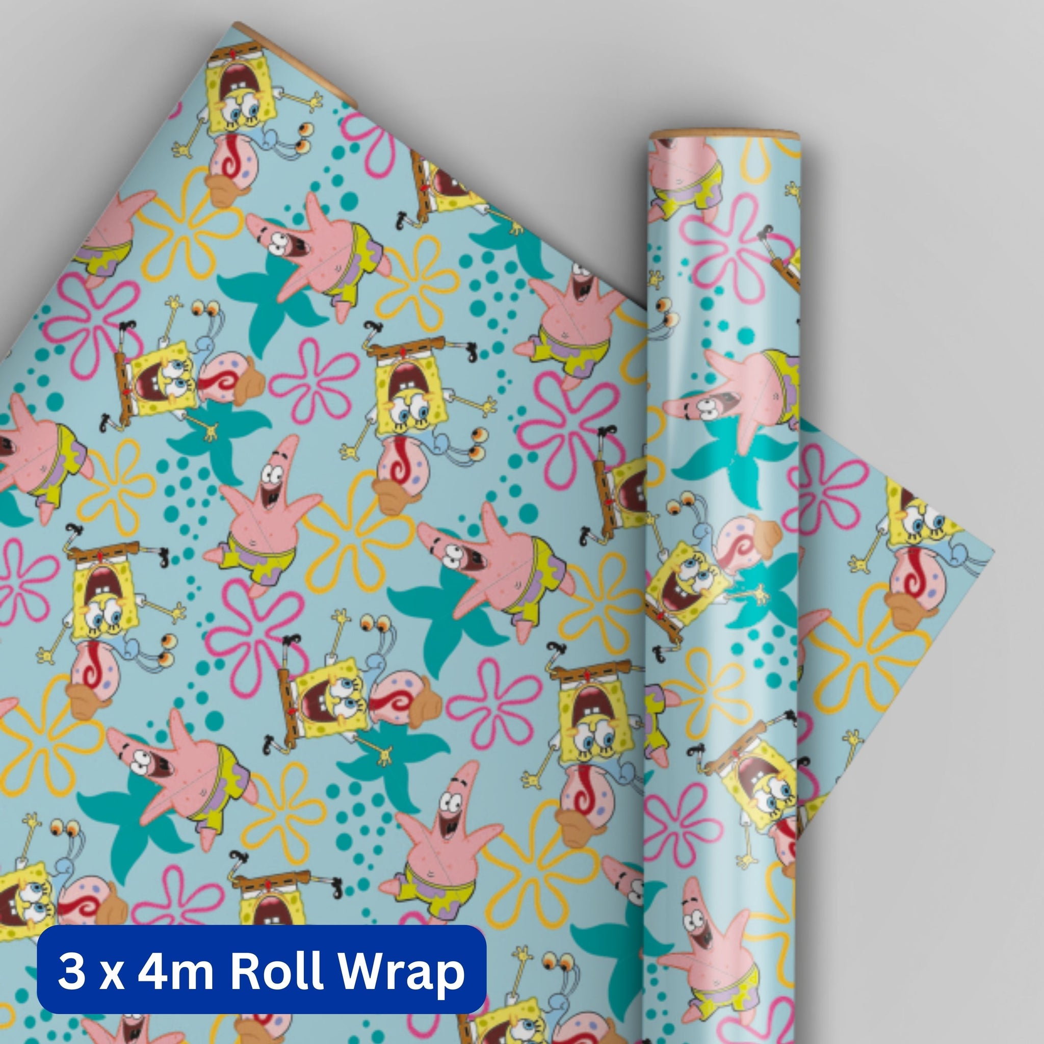 SpongeBob SquarePants 4m Roll Wrapping Paper - 3 Pack Bundle – Danilo ...