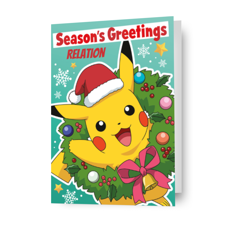 Pokemon Personalised Christmas Card – Danilo Promotions