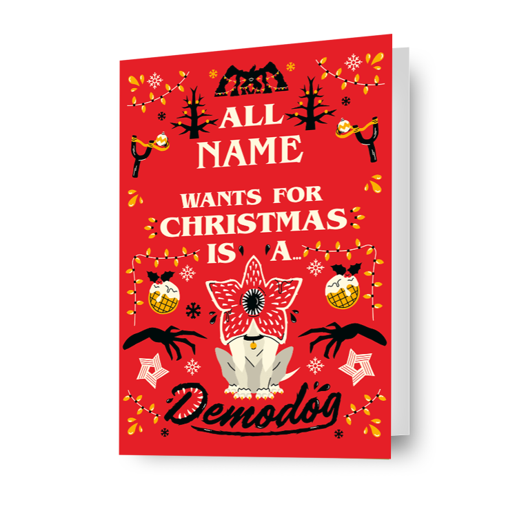 Stranger Things Personalised Christmas Card – Danilo Promotions