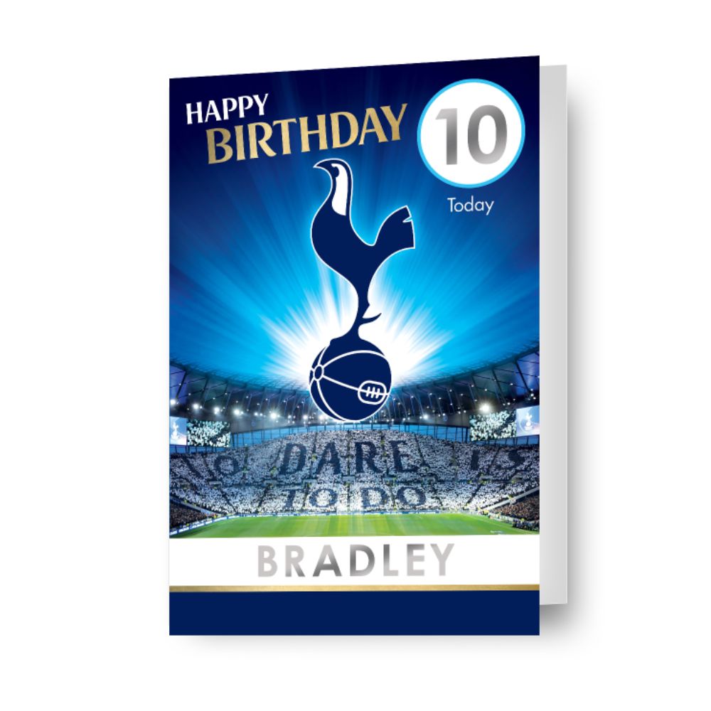 Tottenham Hotspur FC Personalised Birthday Card With Sticker Sheet ...