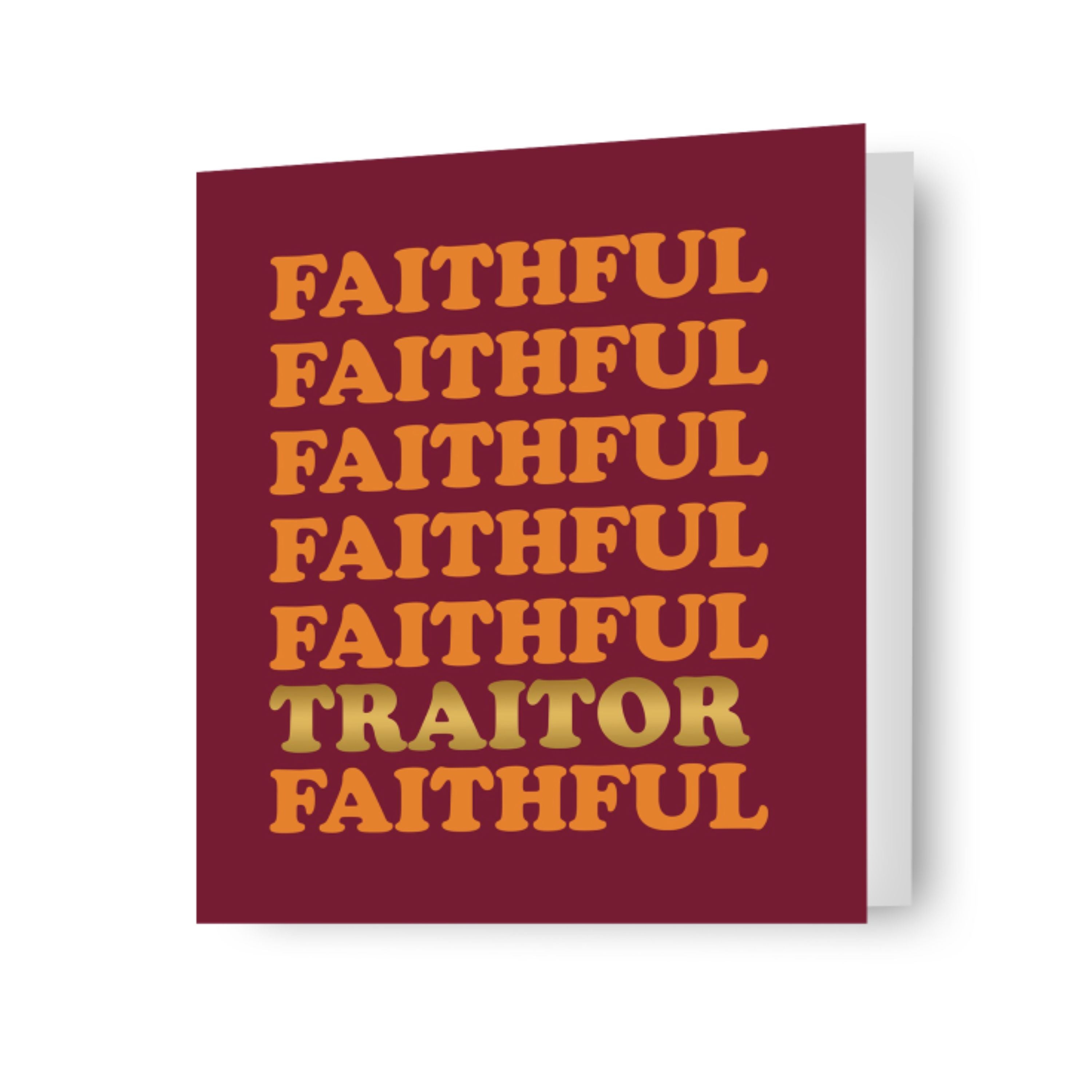 The Traitors Faithful Birthday Card – Danilo Promotions