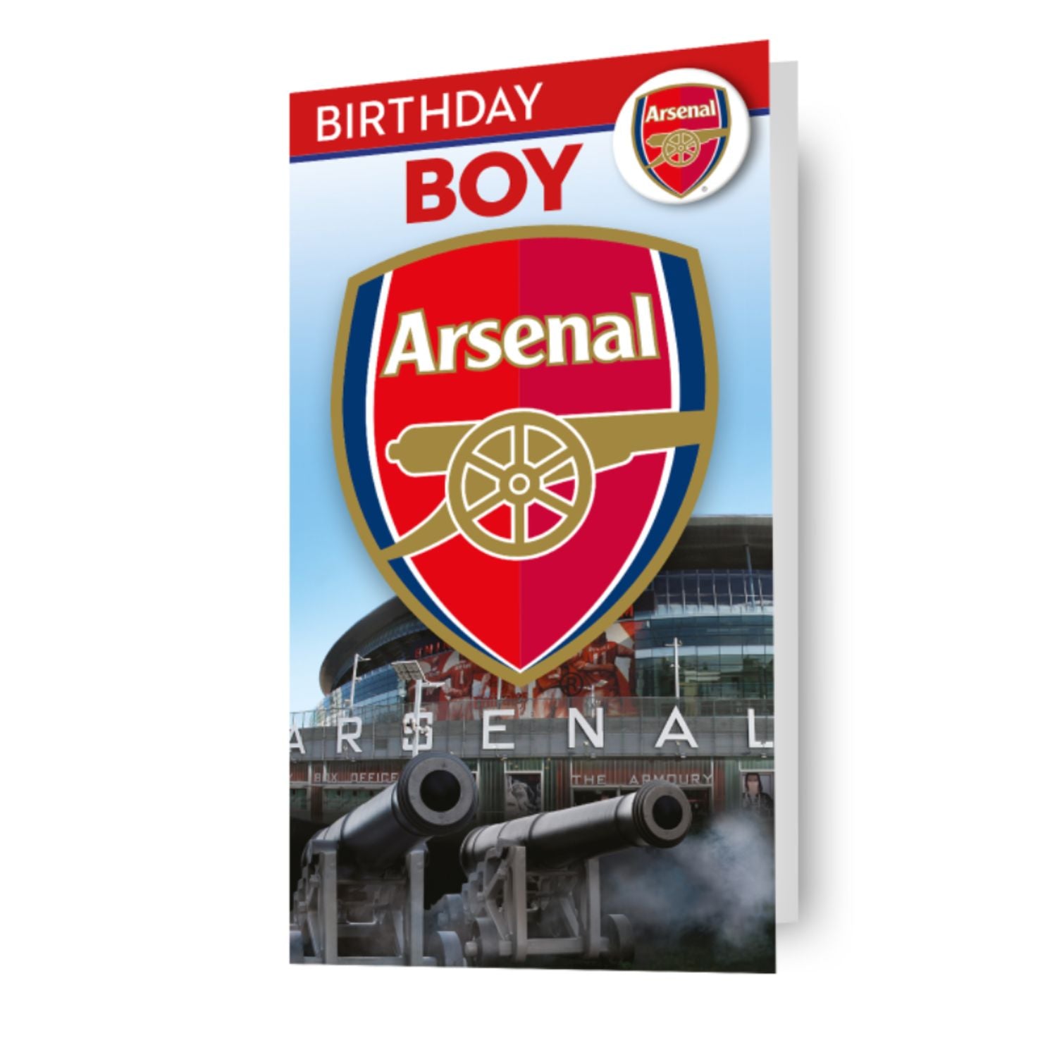 Arsenal FC 'Birthday Boy' Birthday Card With Badge – Danilo Promotions
