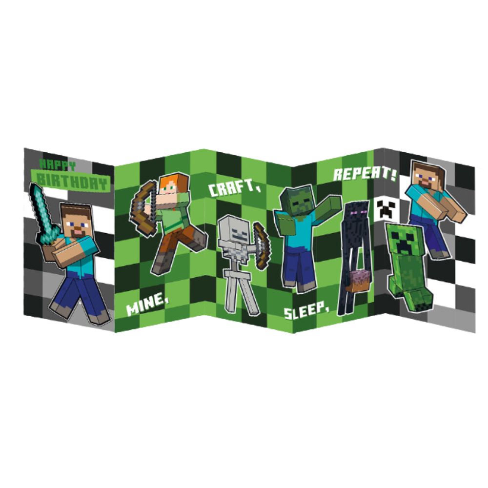 Minecraft Fold Out Birthday Card – Danilo Promotions