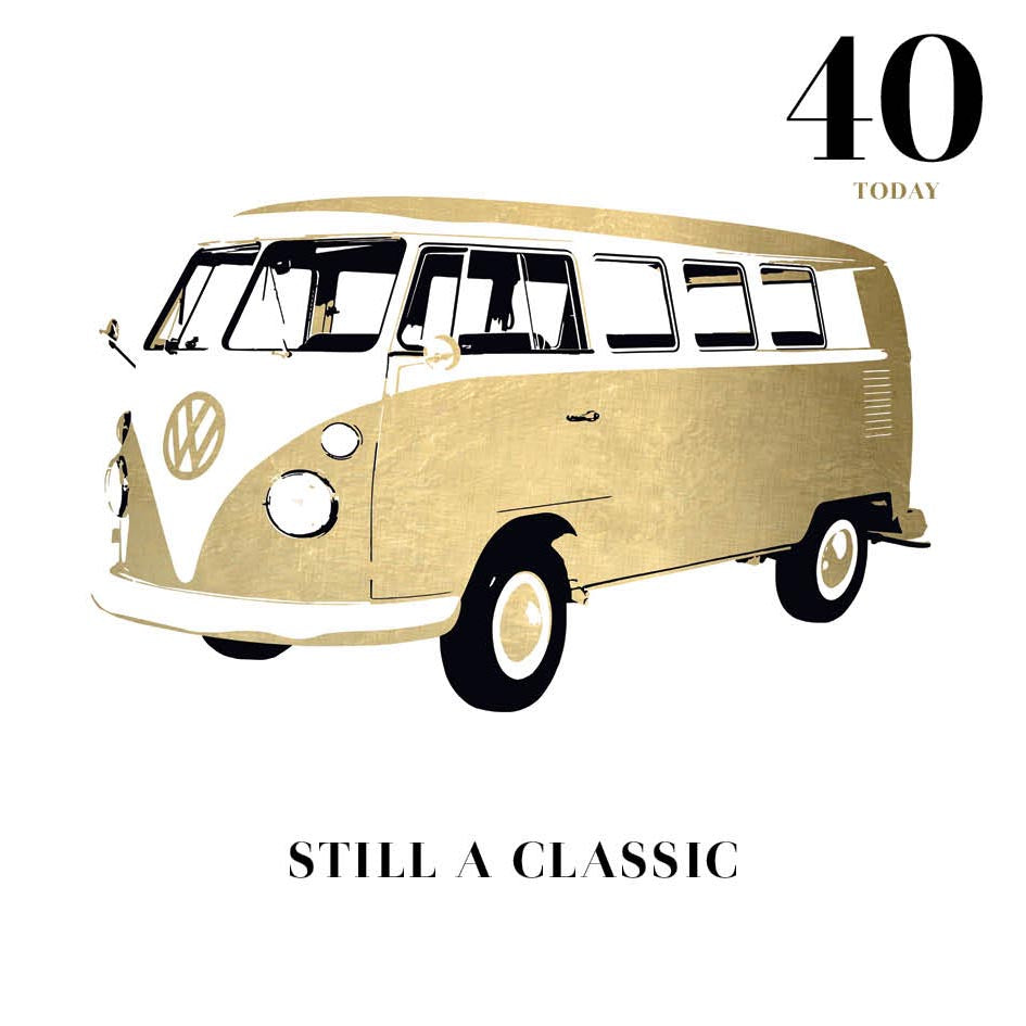 Volkswagen Campervan Age 40 Birthday Card – Danilo Promotions