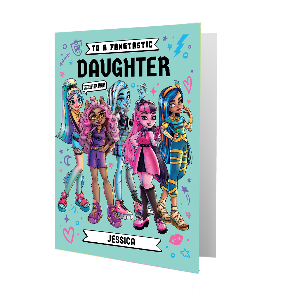 Monster High Personalised Relation Birthday Card – Danilo Promotions