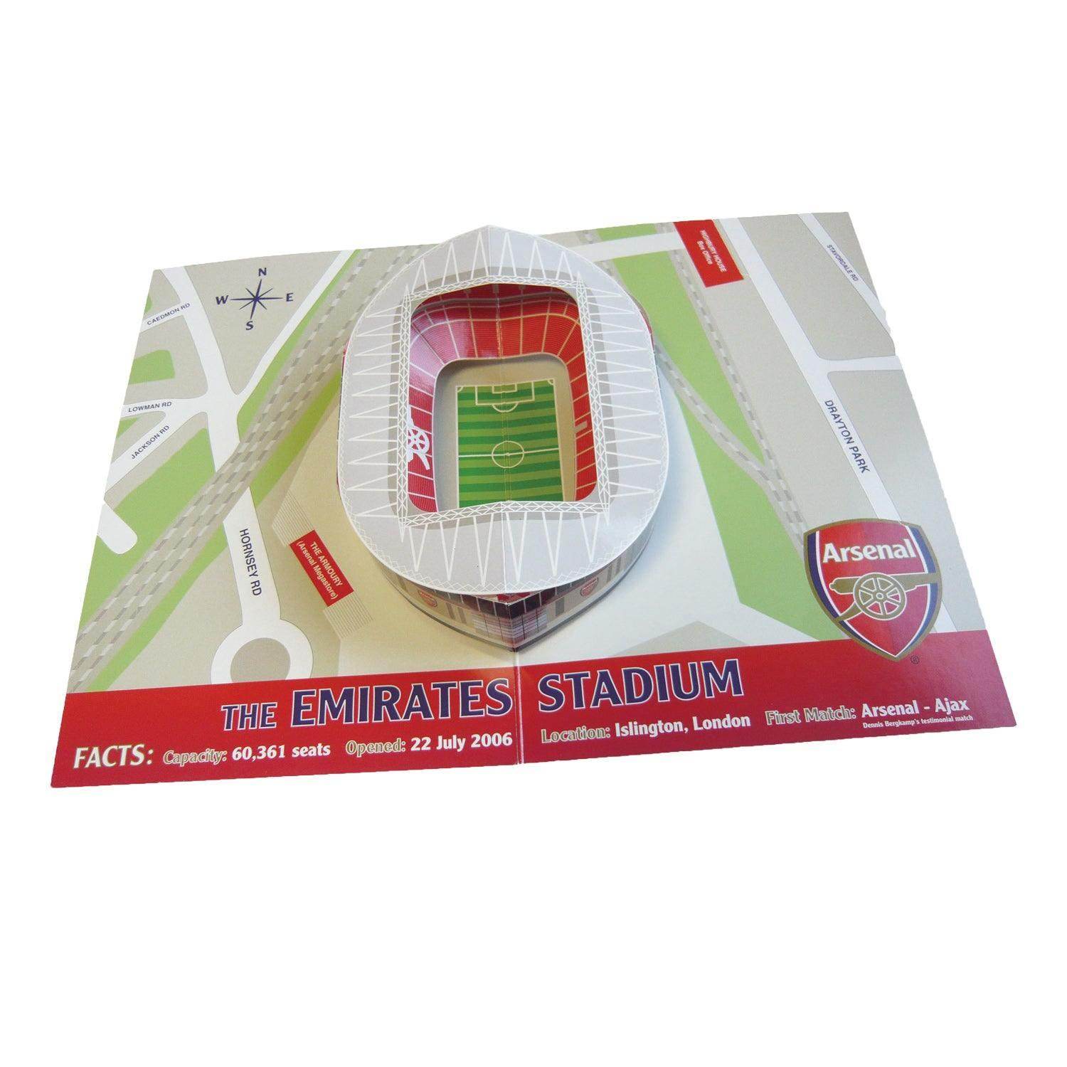 Arsenal Football Club Official Emirates Stadium Pop-up Birthday Card ...