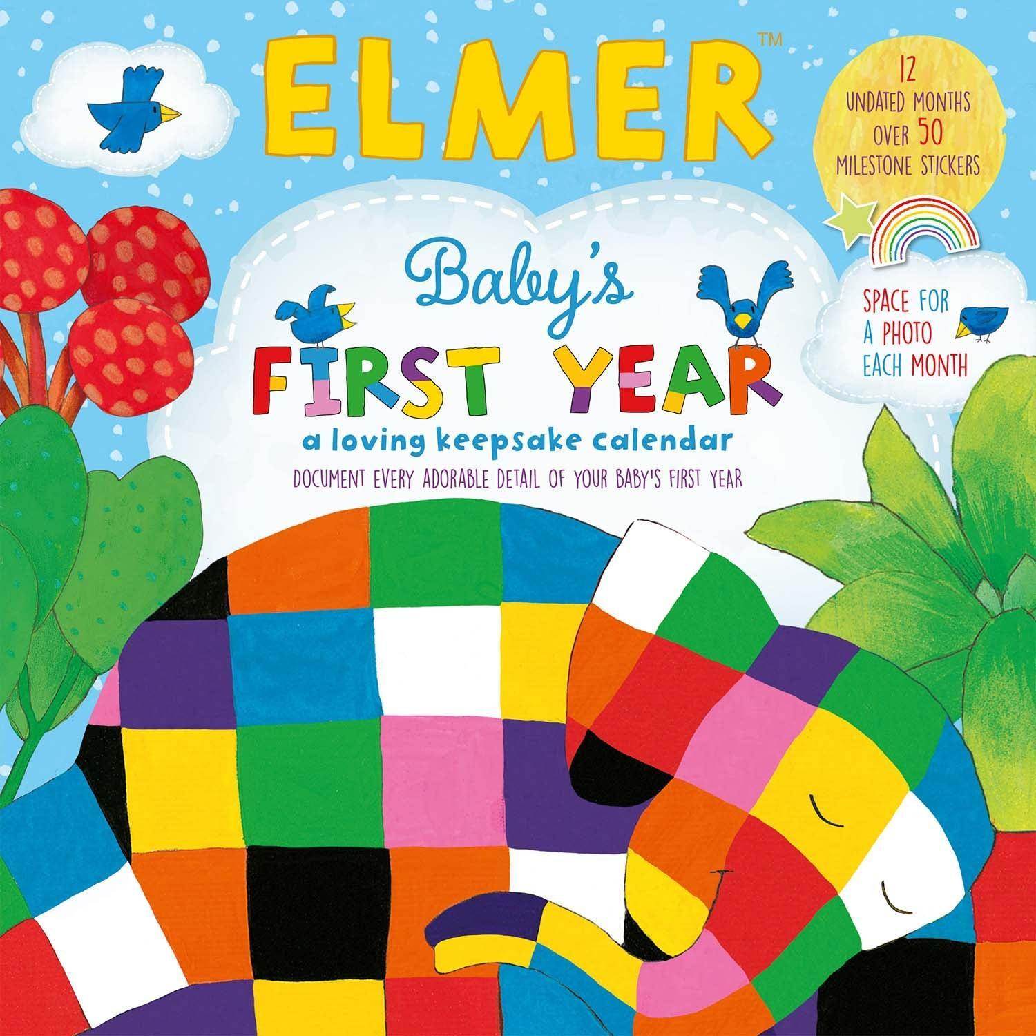 Elmer The Patchwork Elephant Baby's First Year - A Loving Keepsake Cal ...