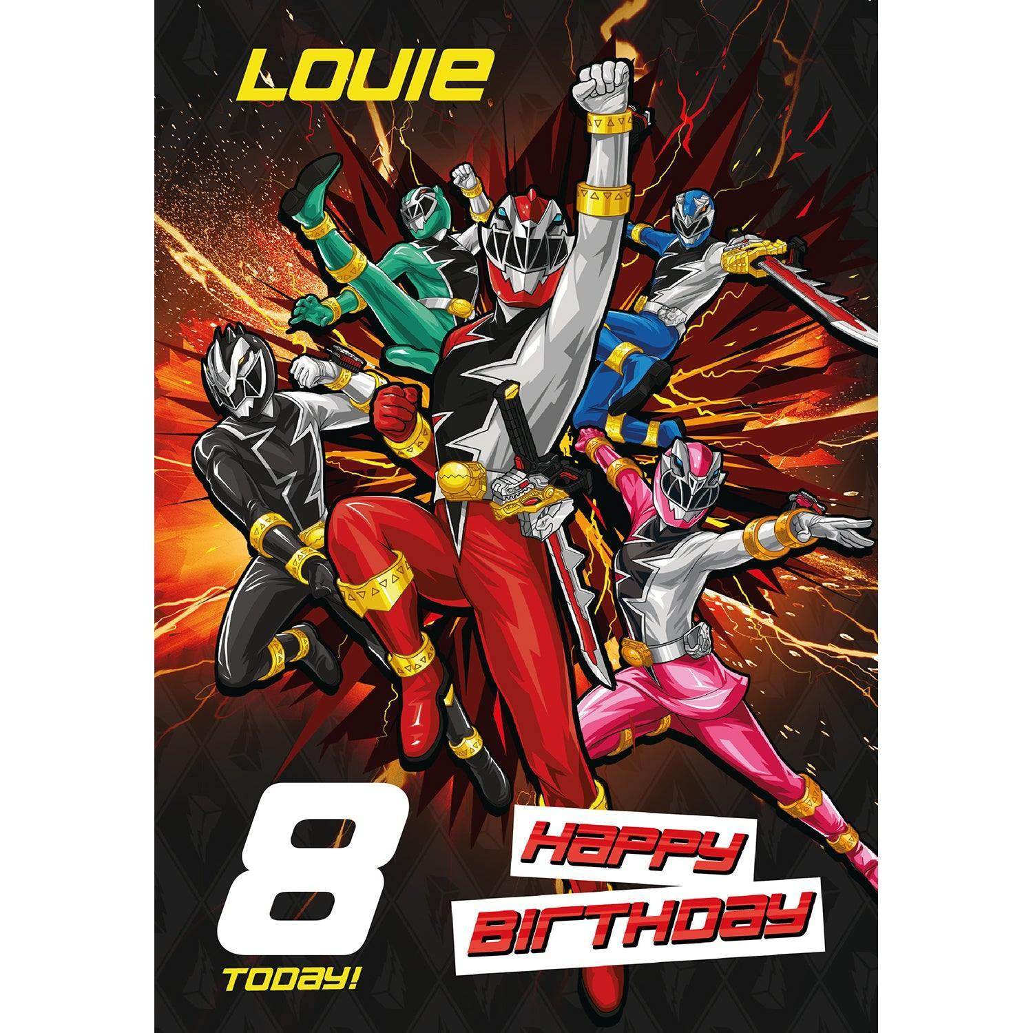 Power Rangers Personalised Birthday Card – Danilo Promotions