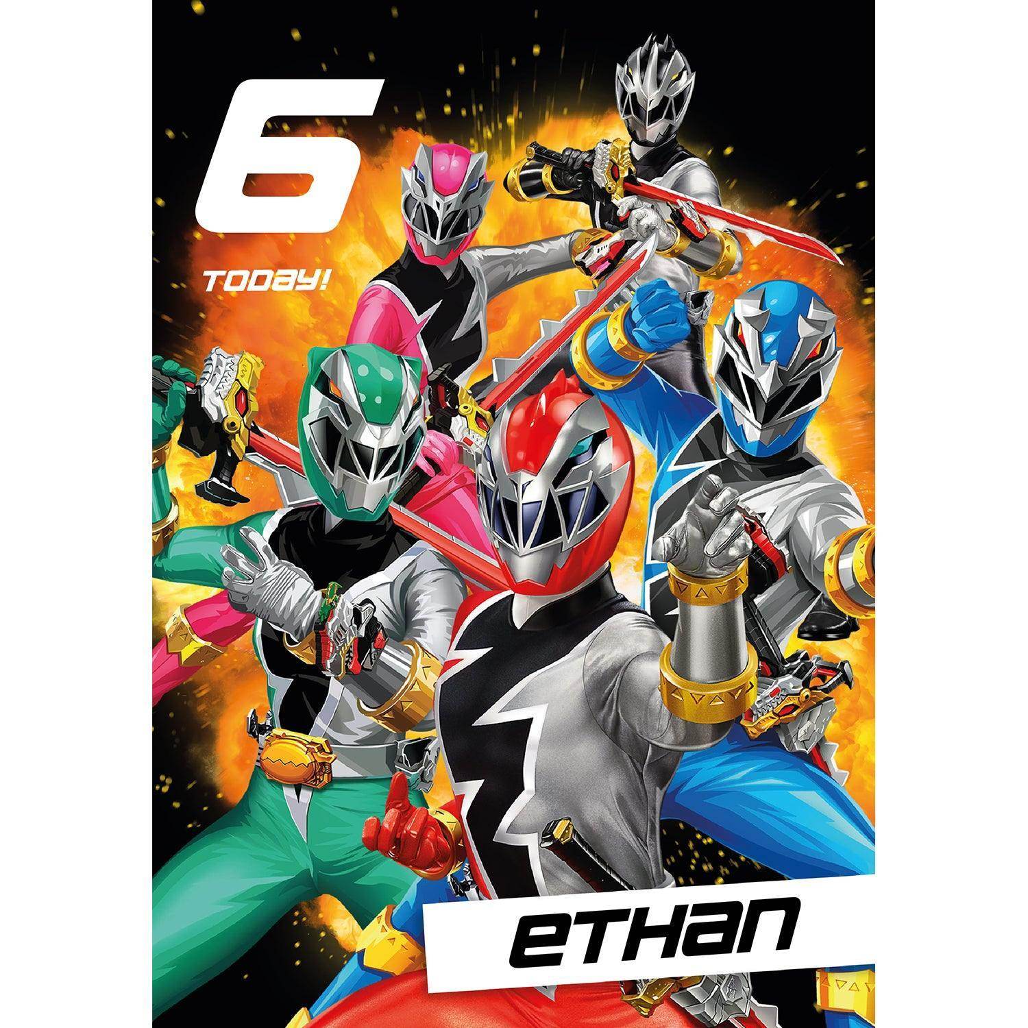 Power Rangers Personalised Birthday Card – Danilo Promotions