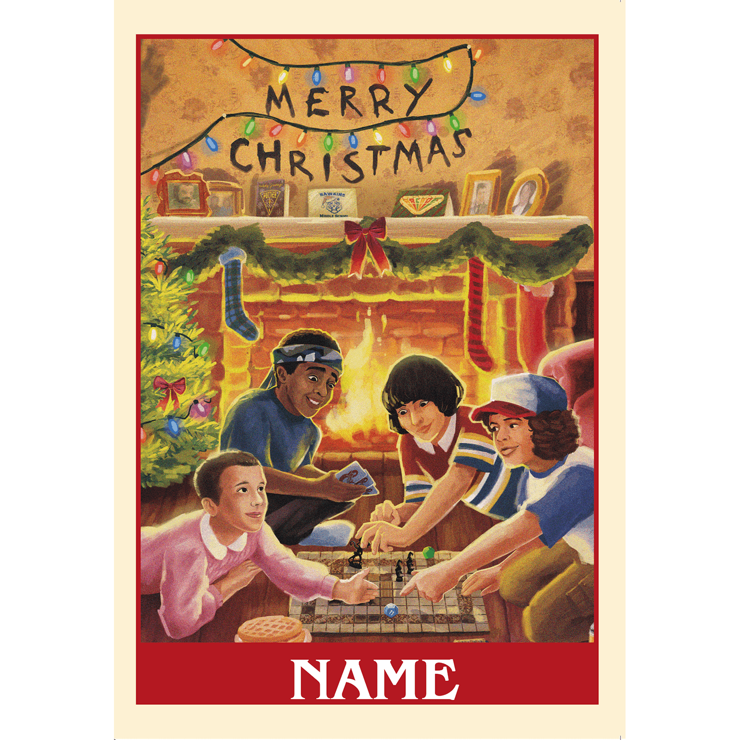 Stranger Things Personalised Christmas Card – Danilo Promotions