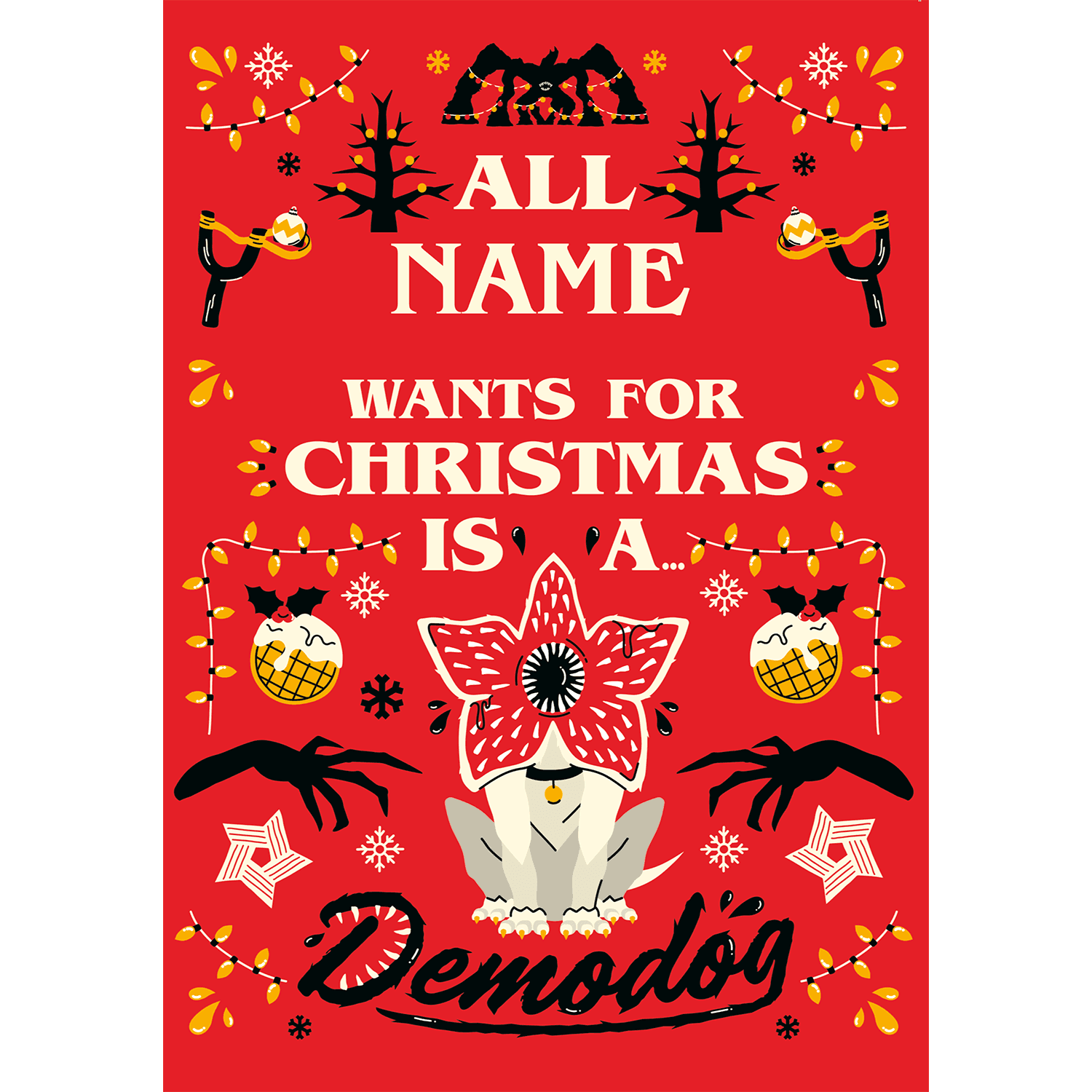 Stranger Things Personalised Christmas Card – Danilo Promotions