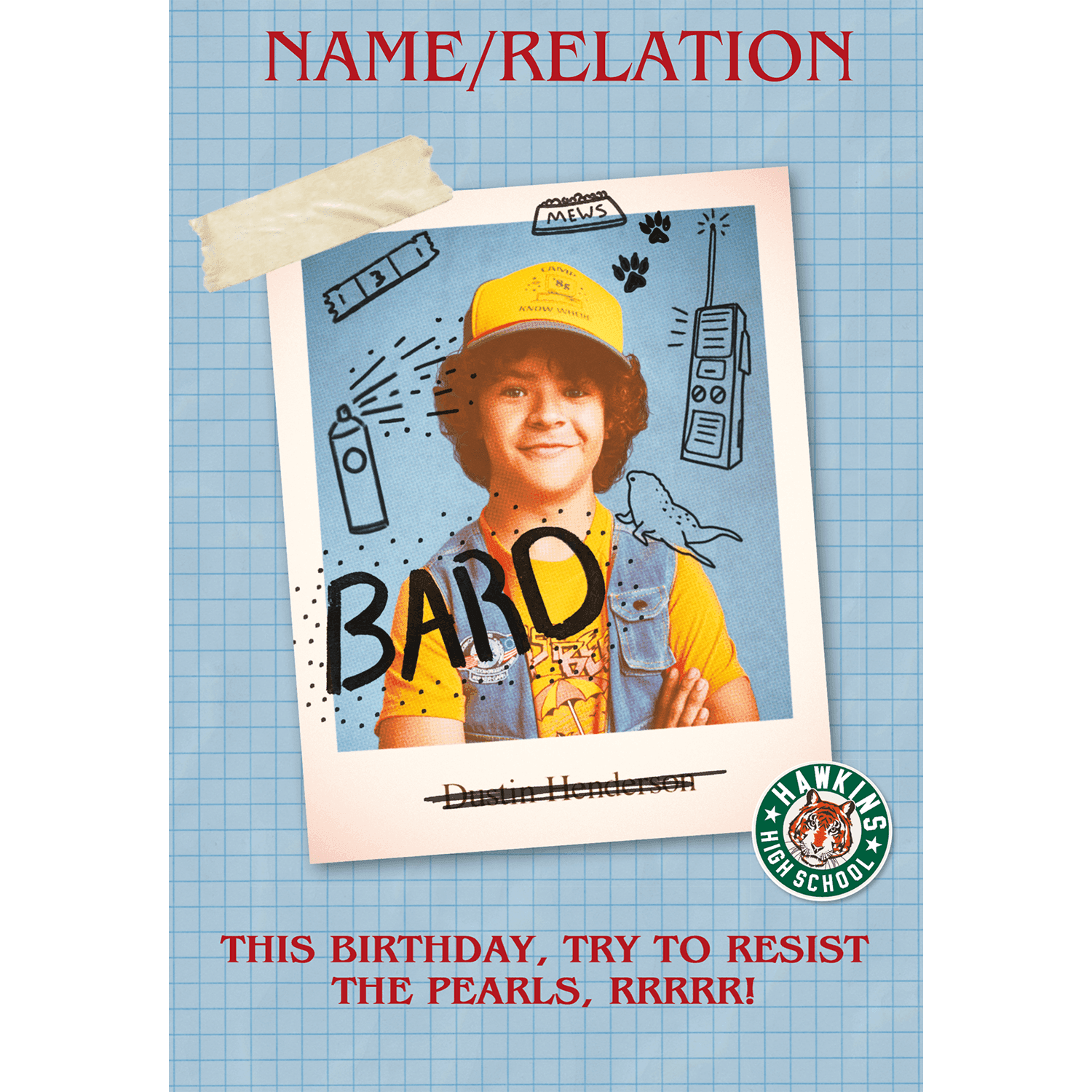Stranger Things Personalised Birthday Card – Danilo Promotions