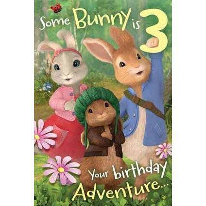 Peter Rabbit Age 3 Birthday Card – Danilo Promotions
