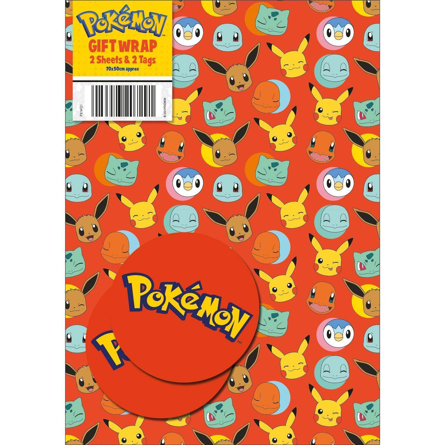 Pokemon Official Gift Wrap 2 Sheets & Tags – Danilo Promotions